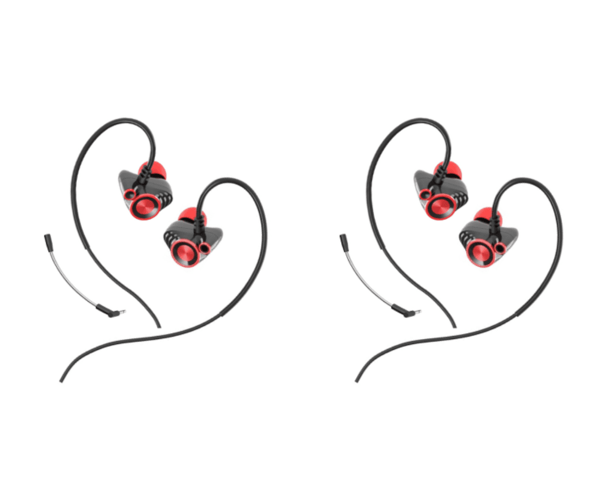 (2 pack) HP Earhook Gaming Earbuds Headphone W Detachable Mic, Volume ...