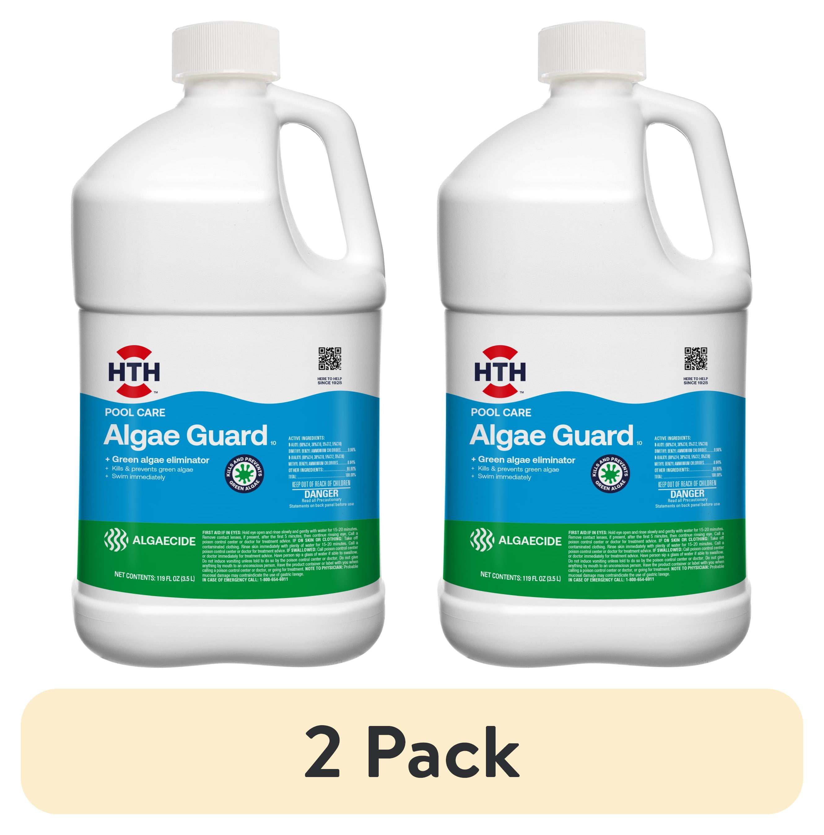 (2 pack) HTH Pool Care Algae Guard 10 Liquid Algaecide for Pool ...