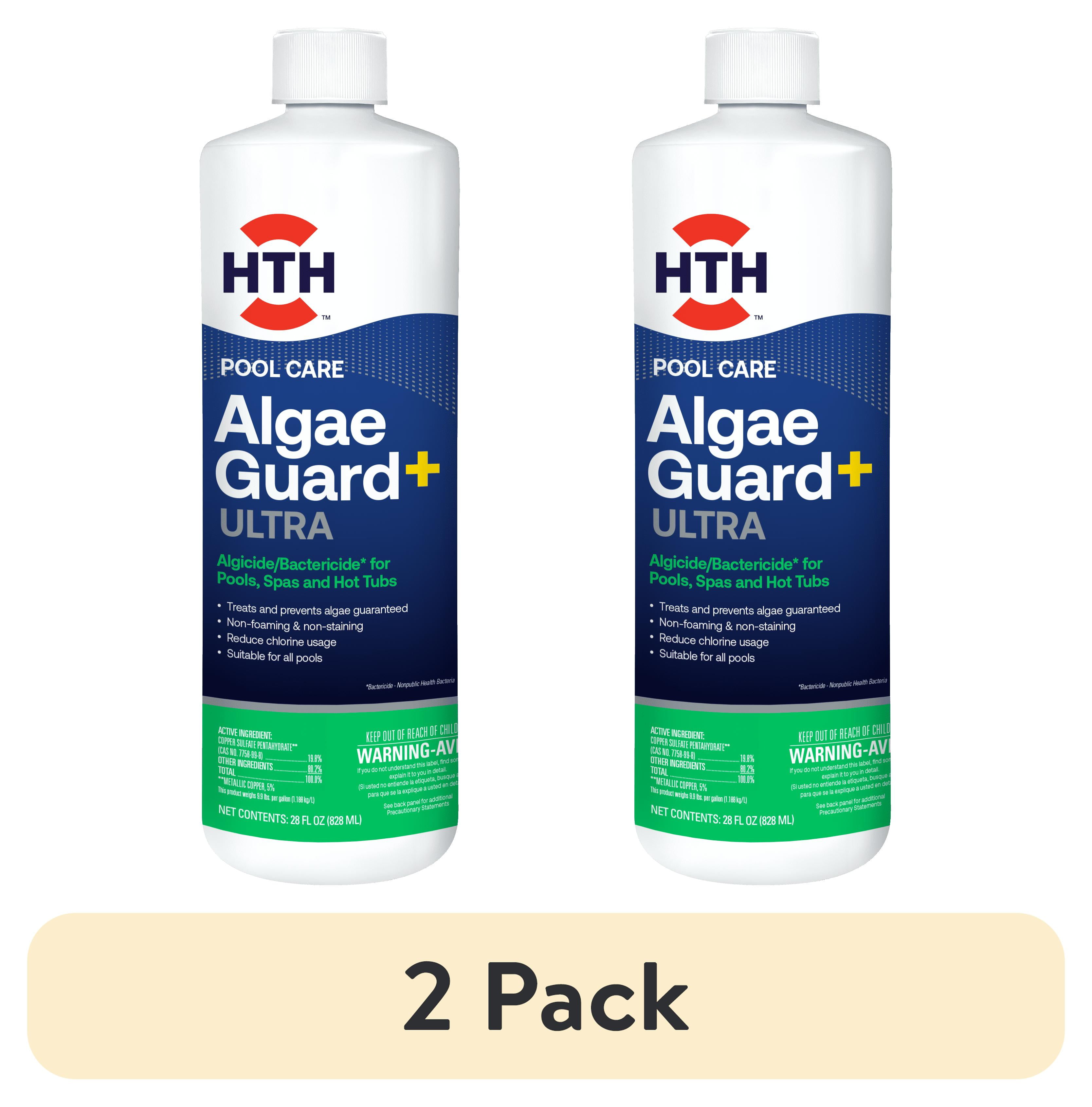 (2 pack) HTH Pool Care Algae Guard Ultra Plus — Liquid, 28 fl oz — Pool ...