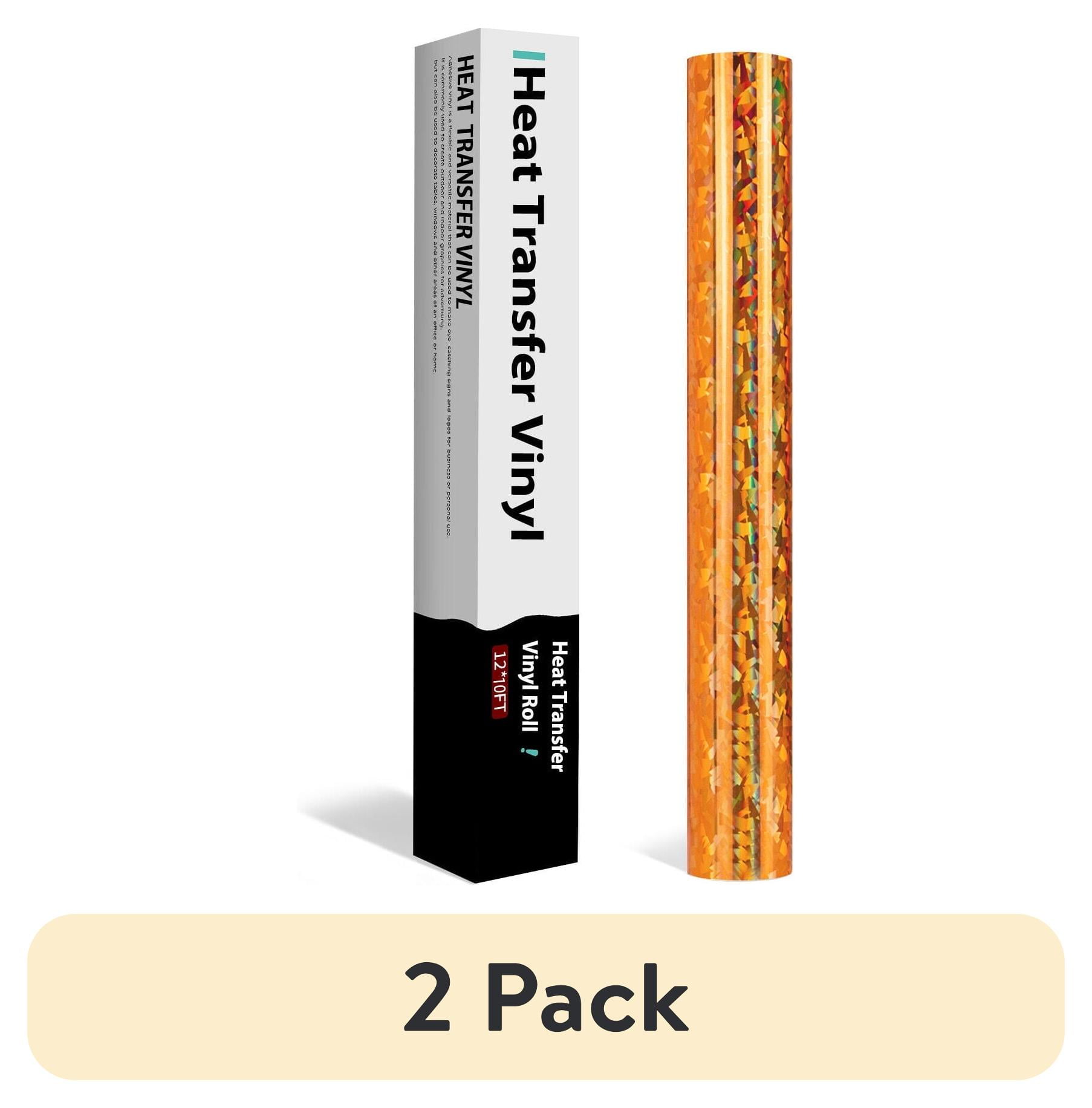 (2 pack) HTVRONT 12" x 10 FT Crystal Copper Holographic Heat Transfer ...