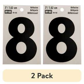 Hy-Ko Reflective Number 1 Vinyl Sticker - Weather-Resistant, Yellow - 5 ...