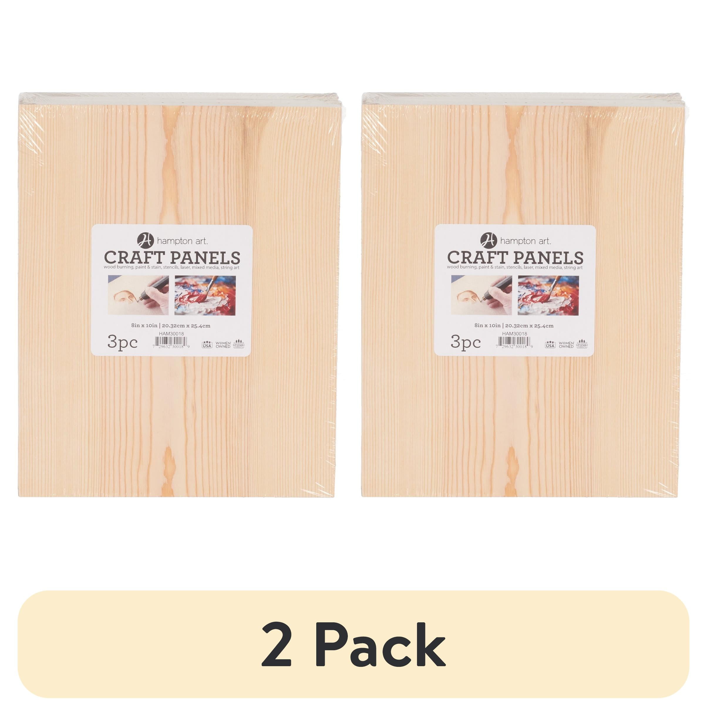 (2 pack) Hampton Art Brown Wood 8x10 Craft Panels, 3 Piece - Walmart.com