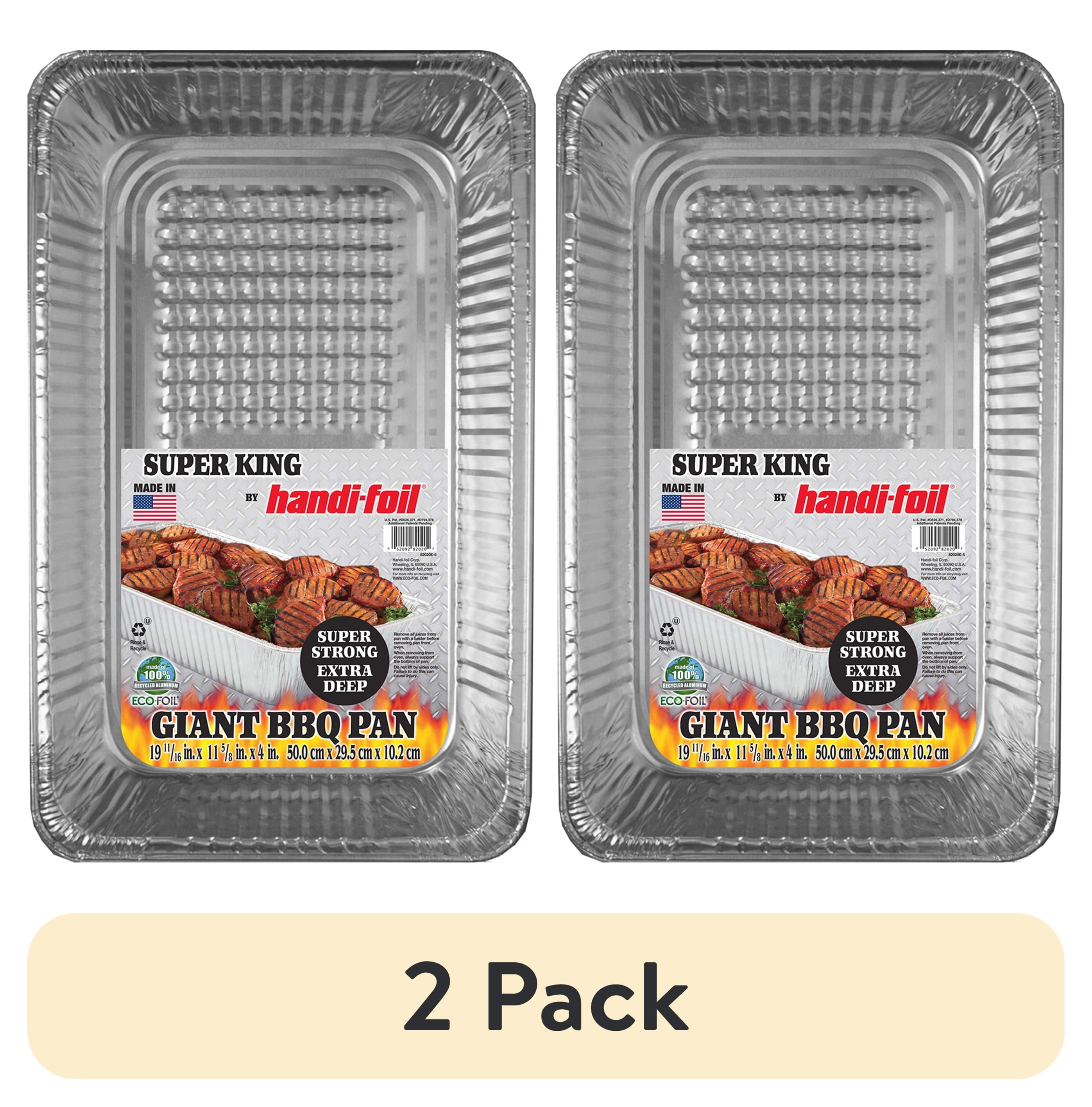 (2 pack) Handi-Foil Aluminum Super King Extra Deep BBQ & Pasta Pan, 1 ...