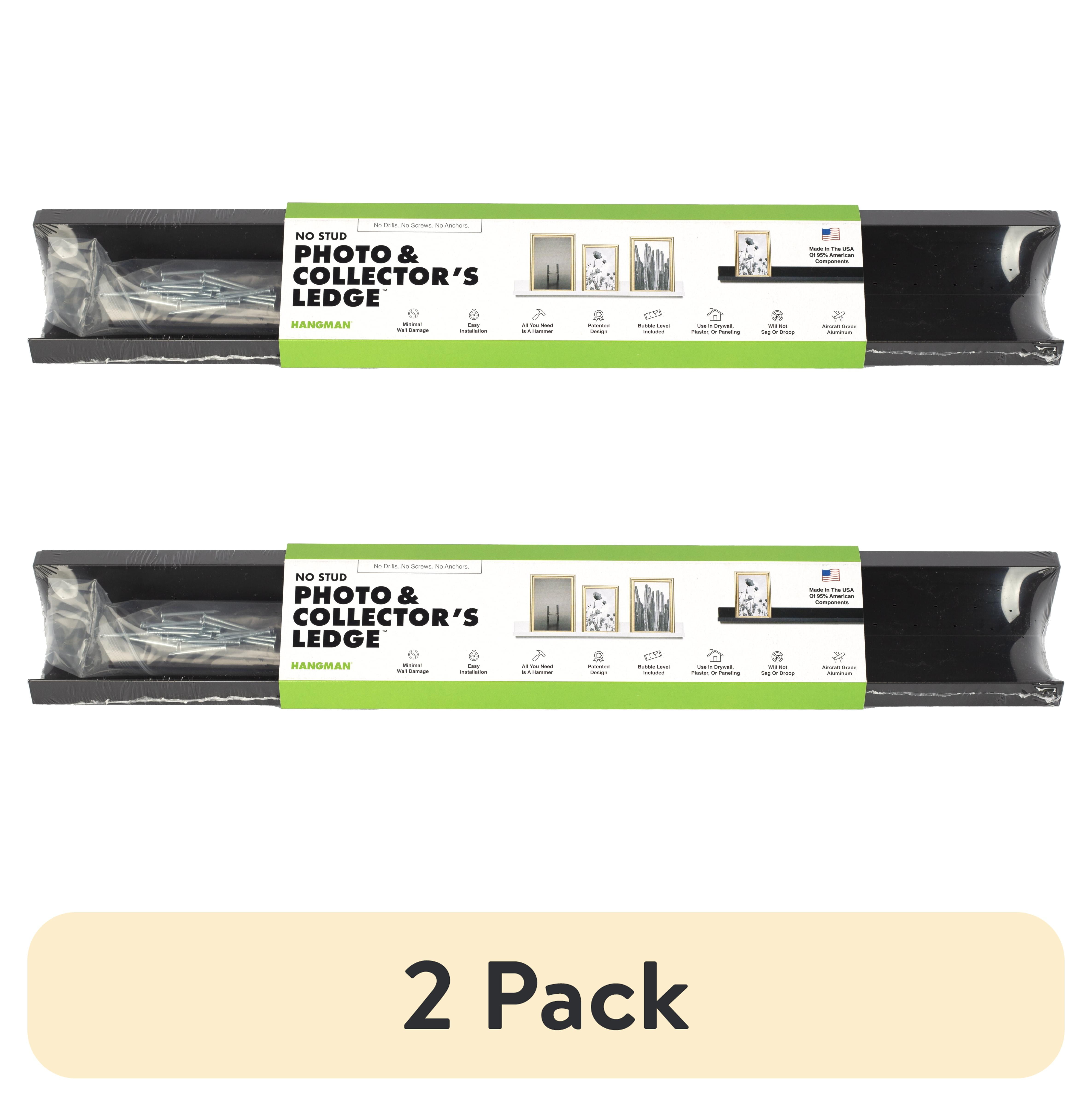 (2 pack) Hangman No Stud Photo & Collector's Ledge Floating Shelf - 18 ...