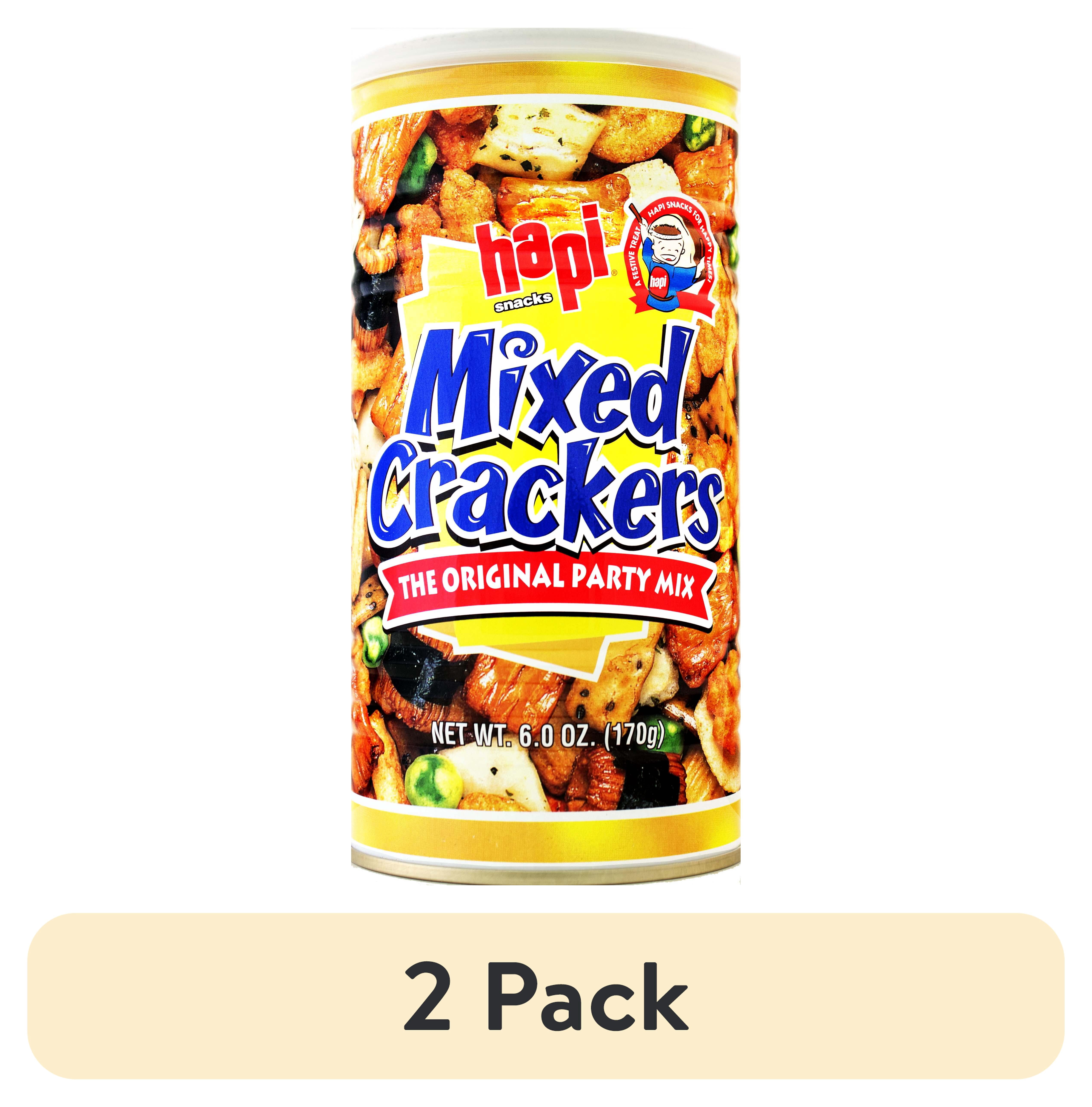 (2 pack) Hapi Mixed Crackers Original Party Mix, 6 Ounce Can (Pack of 1 ...