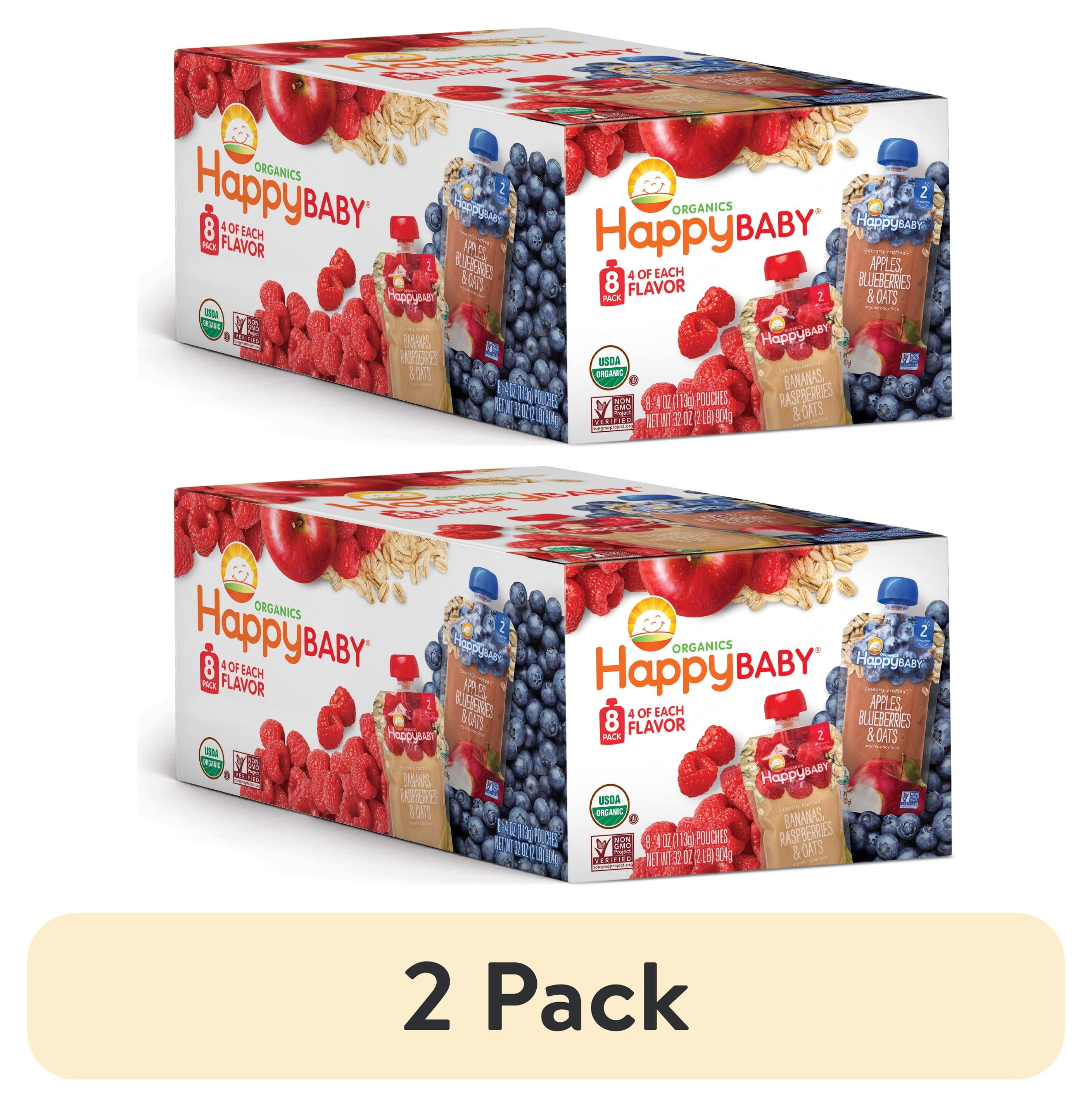 (2 pack) Happy Baby Organics Clearly Crafted, Stage 2, Oats & Fruits ...