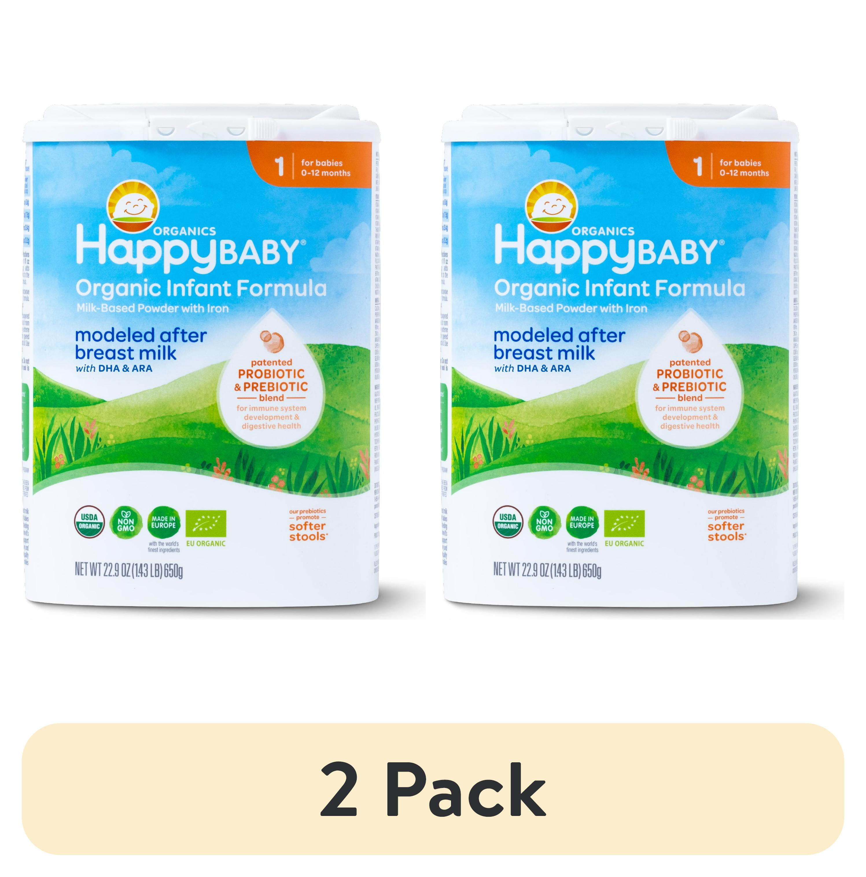 (2 pack) Happy Baby Organics Stage 1 Organic Infant Formula, 22.9 oz ...