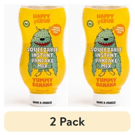 (2 pack) Happy Grub Squeezable Instant Pancake Mix, 8.5 oz., Yummy ...