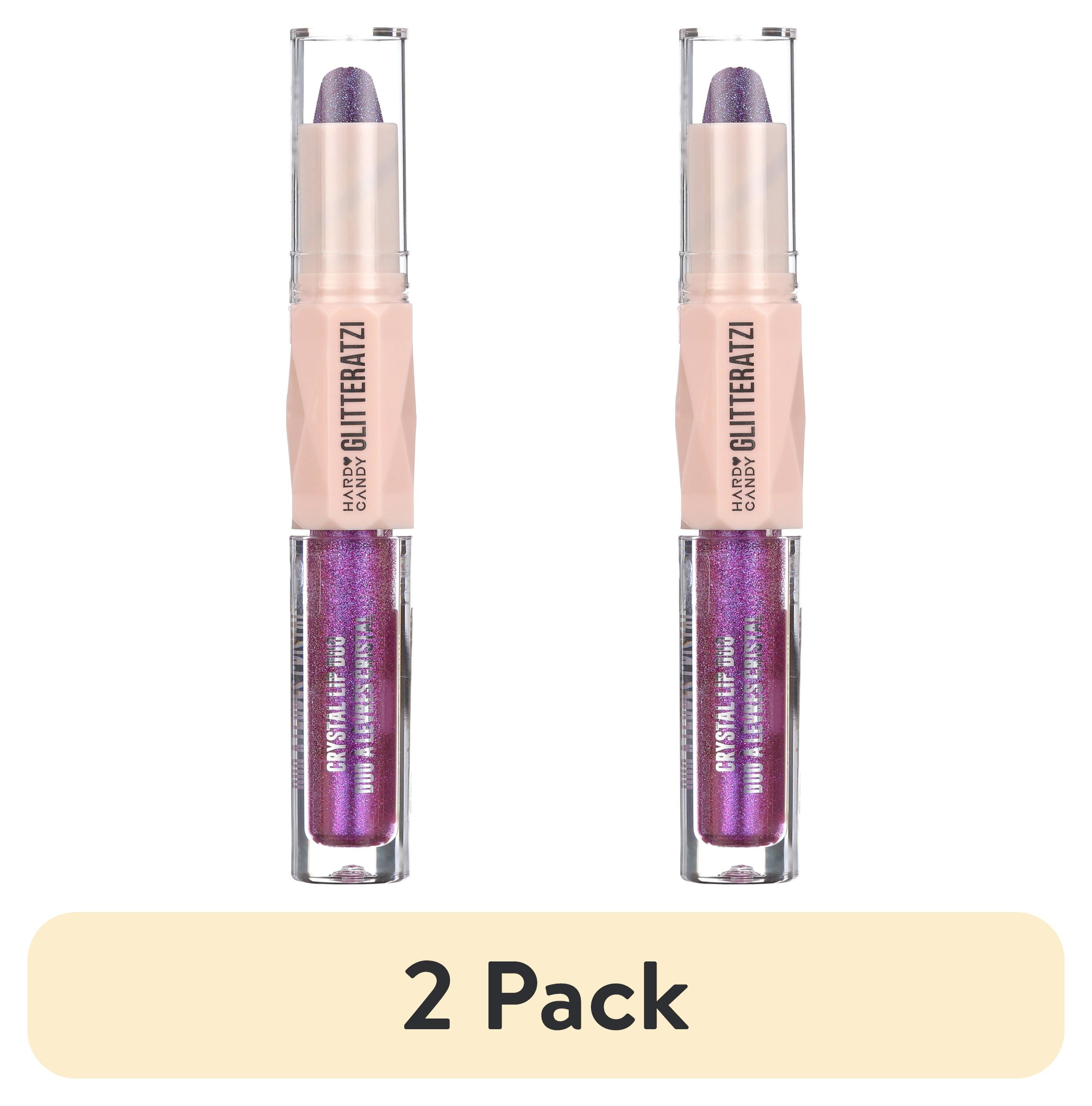 (2 pack) Hard Candy Glitteratzi Lip Duo, 2-in-1 Glitter Lipstick & High ...