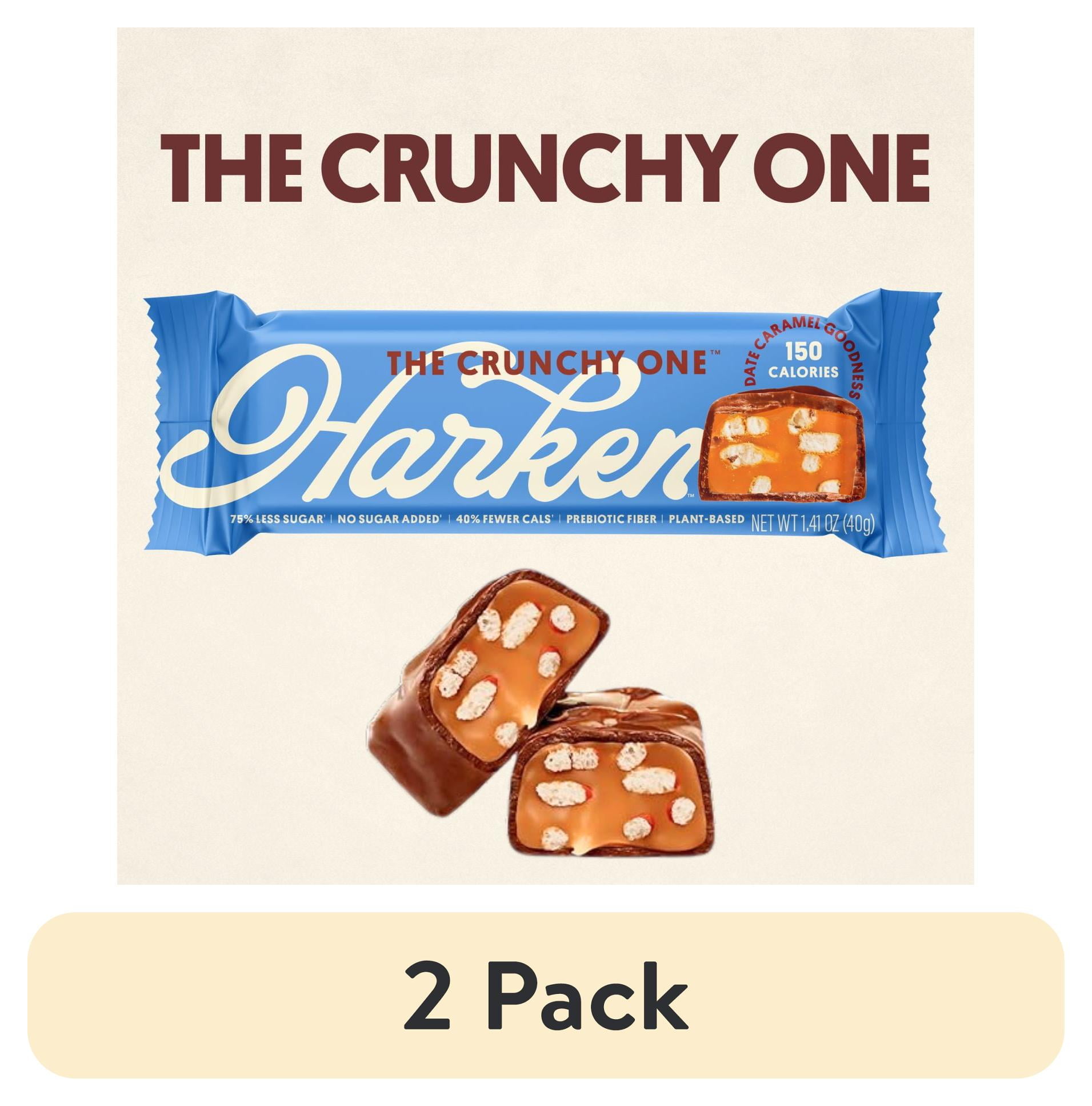 (2 pack) Harken, Pretzel Caramel Candy Bar, Refined Sugar Free, Hi ...
