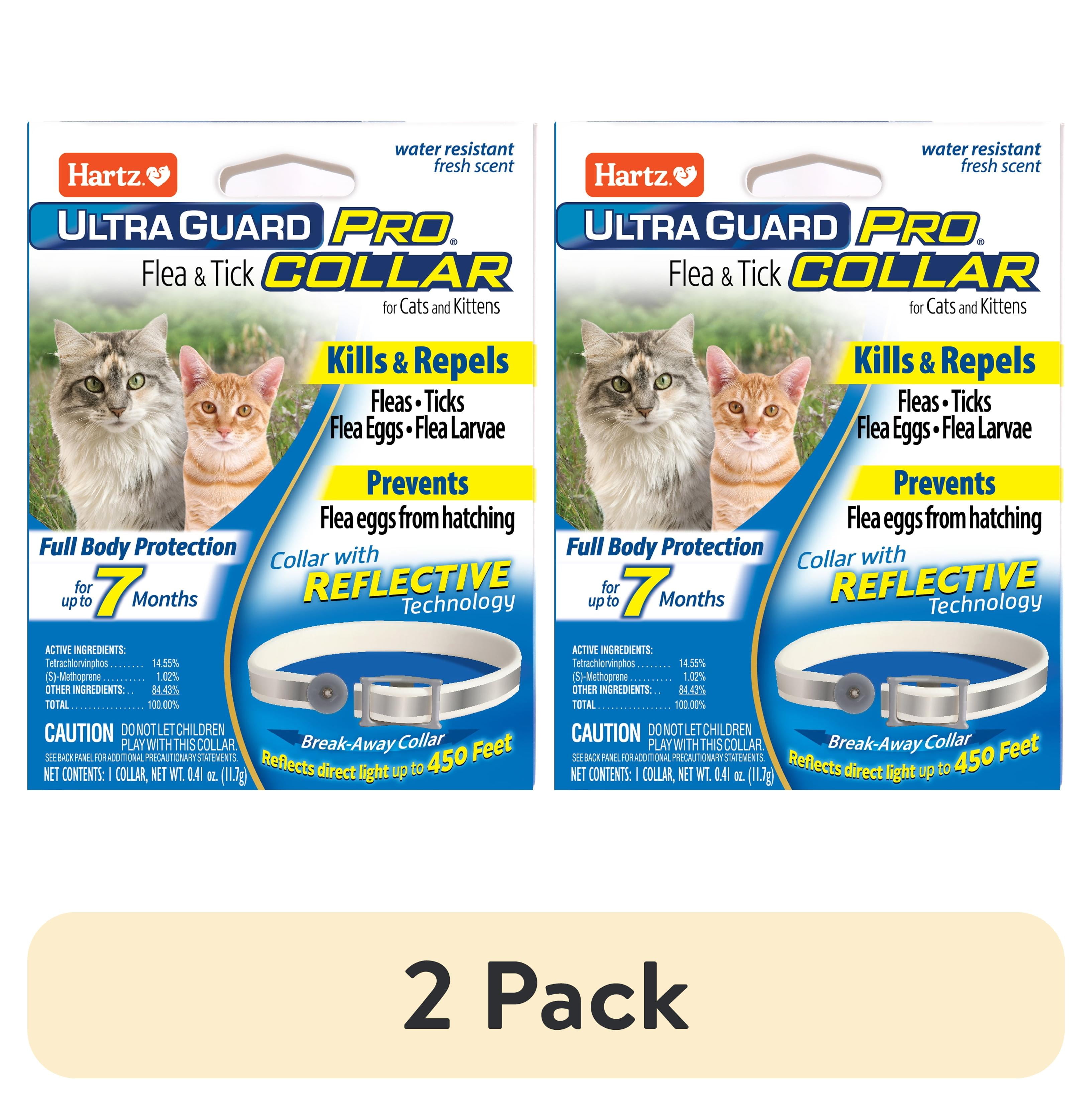 (2 pack) Hartz UltraGuard Pro Reflective Flea and Tick Collar for Cats ...