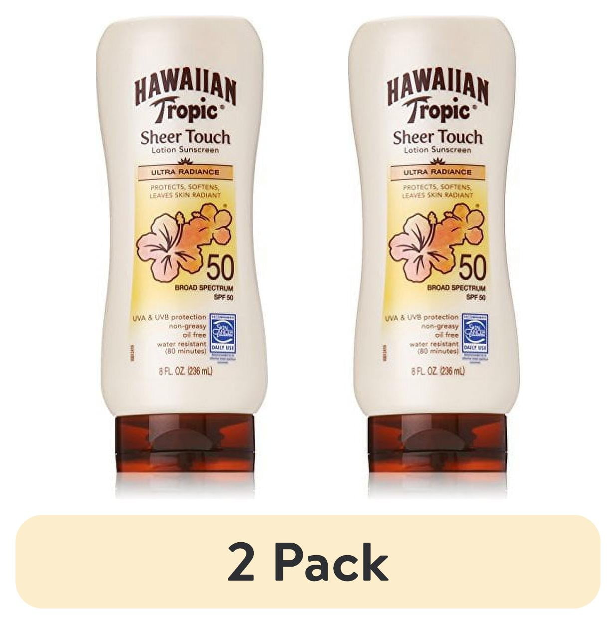 (2 pack) Hawaiian Tropic Sheer Touch Lotion Sunscreen, Ultra Radiance ...
