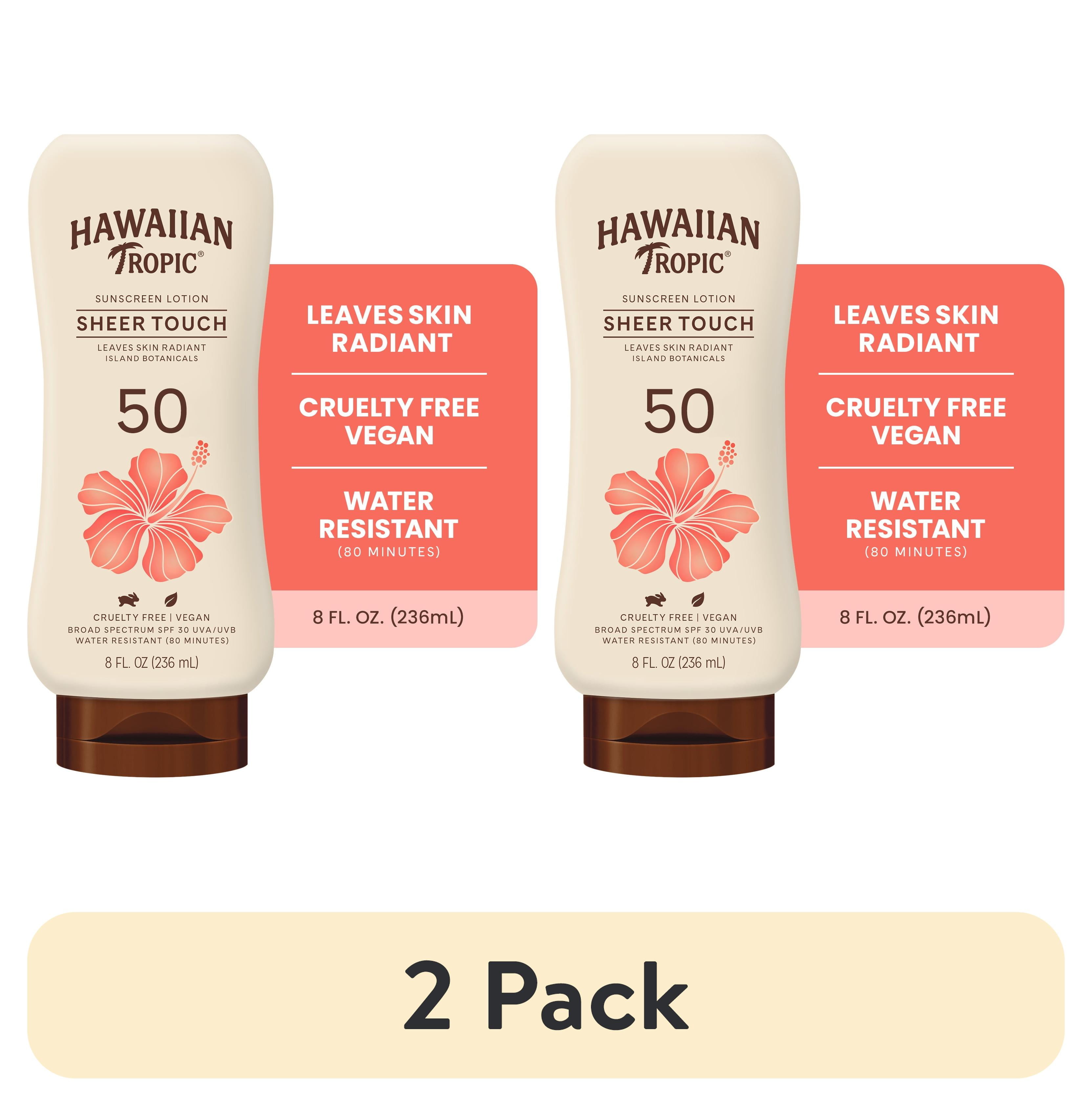 (2 pack) Hawaiian Tropic Sheer Touch Ultra Radiance 50 SPF Adult ...