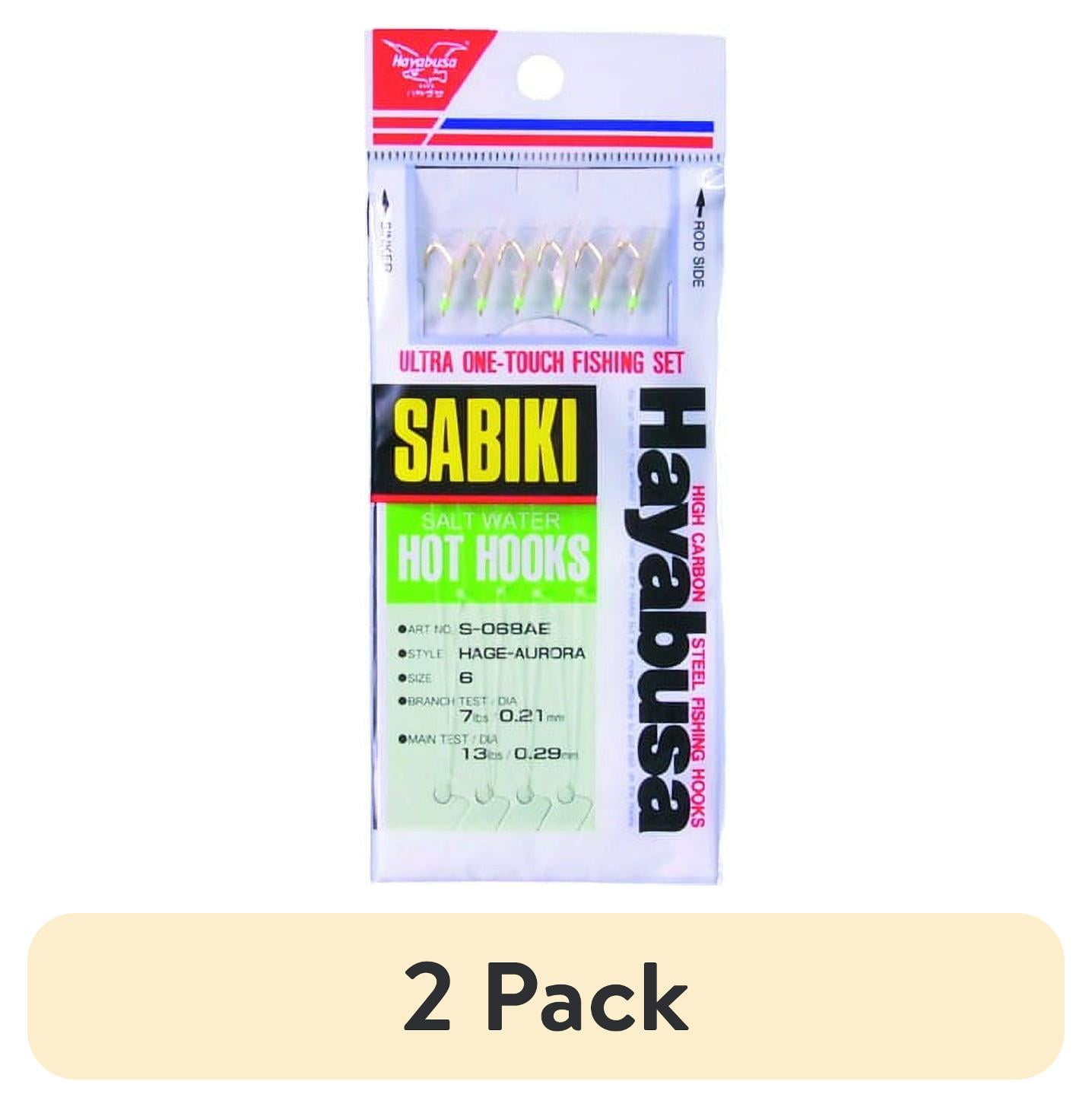 (2 pack) HAYABUSA HAGE FISH SKIN AURORA SIZE 6 SABIKI RIG - Walmart.com