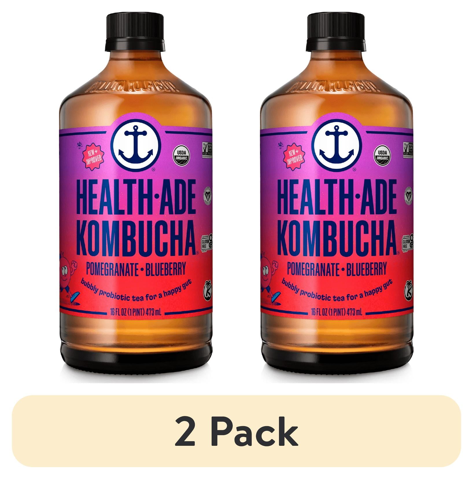 (2 pack) Health-Ade Blueberry Pomegranate Kombucha, 16 oz - Walmart.com