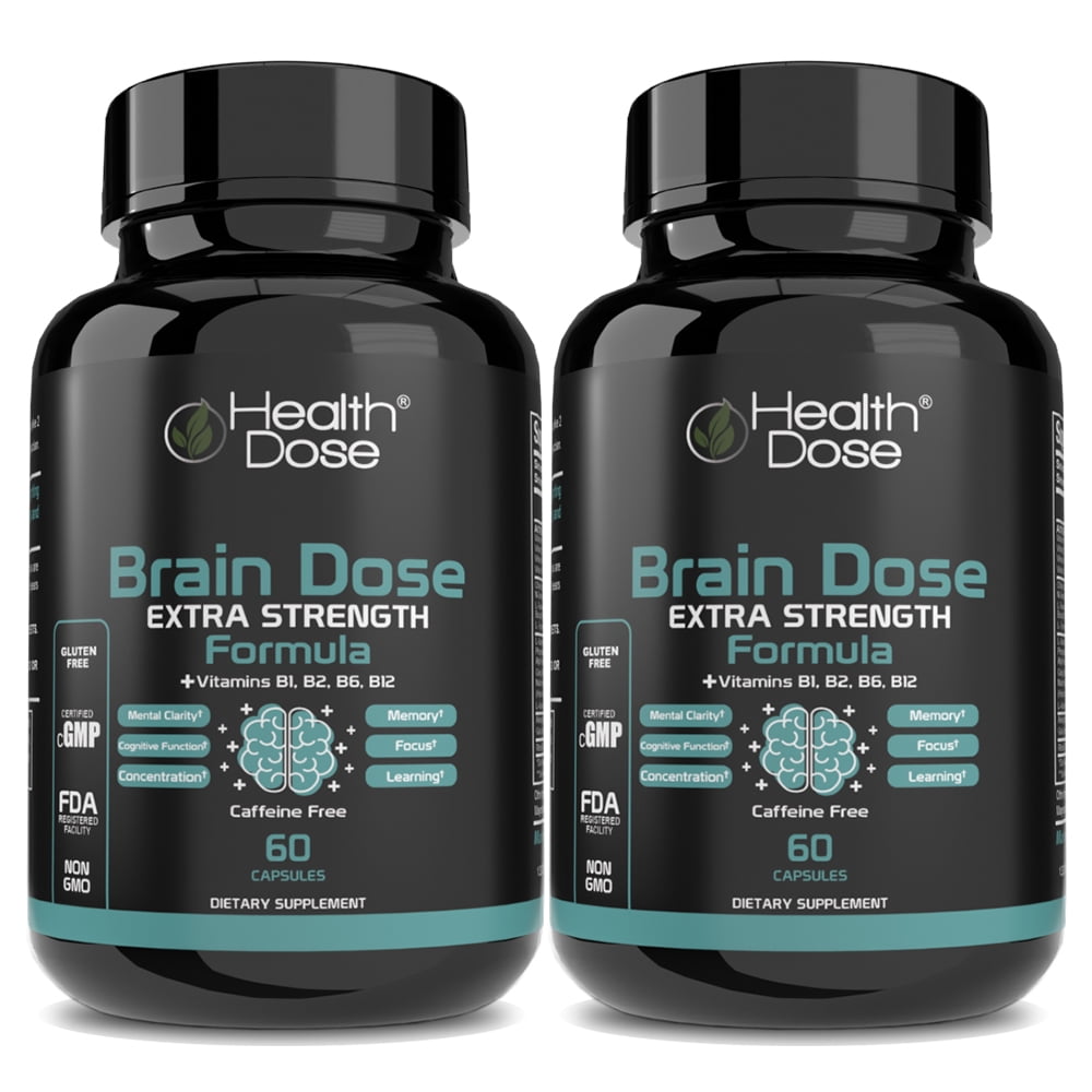 (2 pack) Health Dose Brain Dose Premium Nootropics - Mental Focus ...