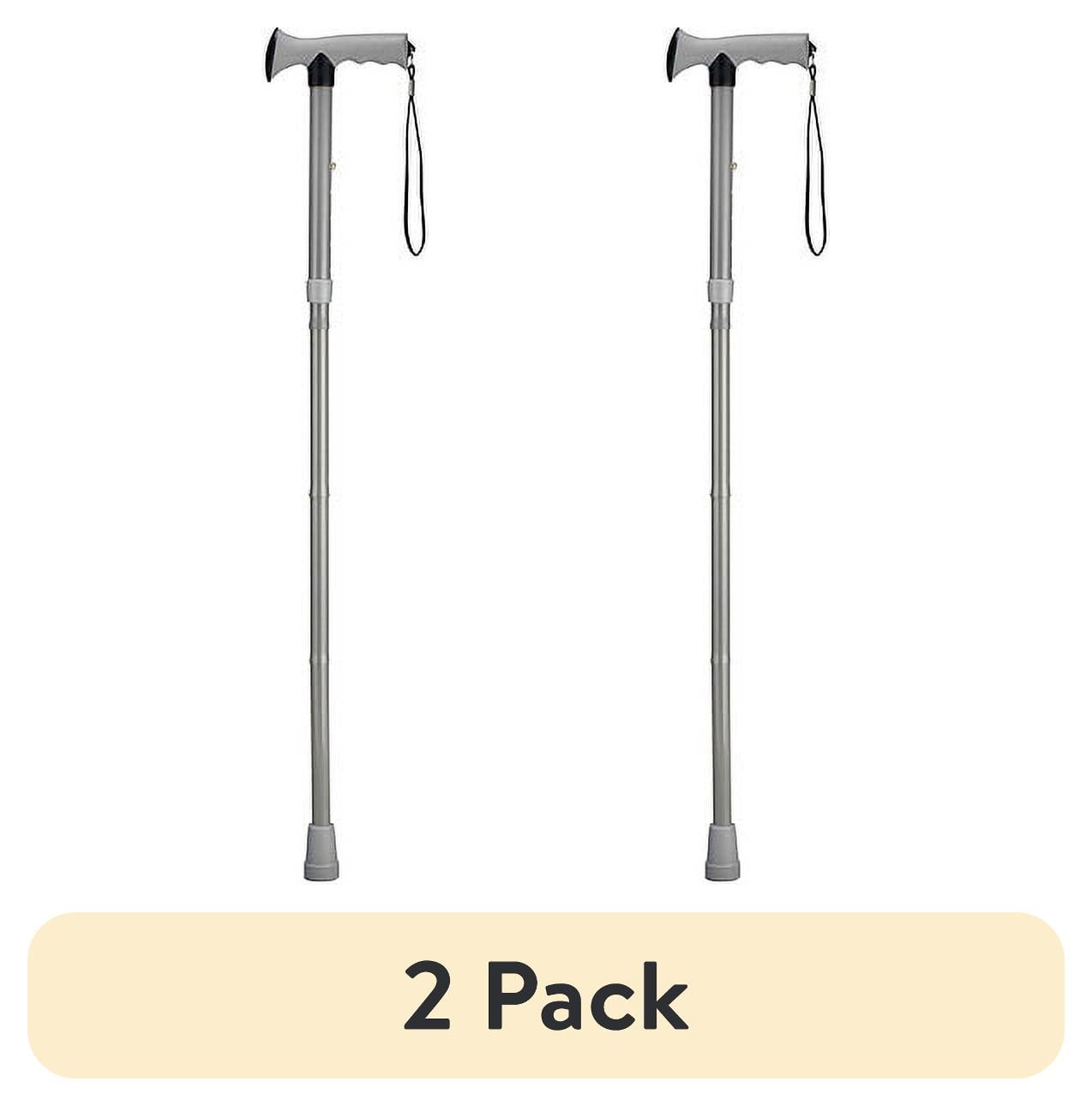 (2 pack) HealthSmart Folding Comfort Grip Cane, Gray - Walmart.com