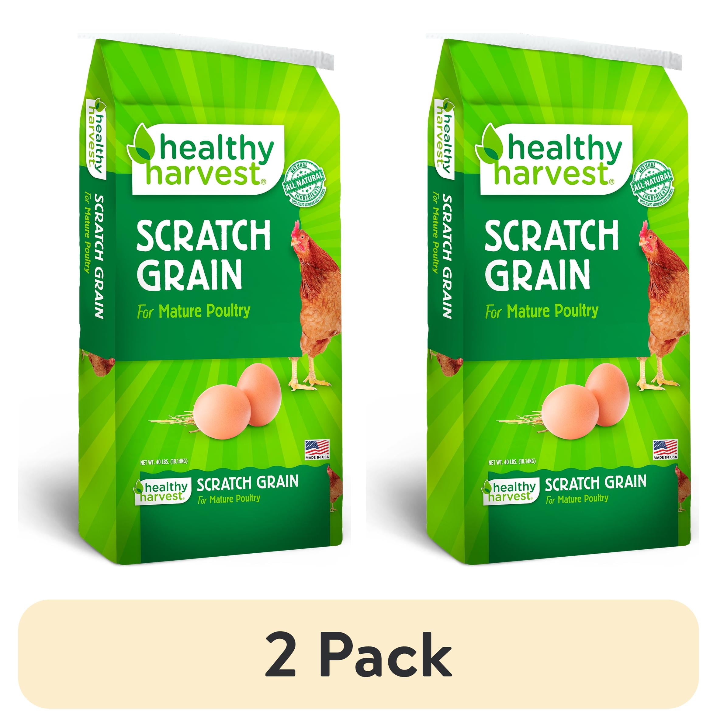 (2 pack) Healthy Harvest Scratch Grain Treat for Chickens, 40 lb Bag ...