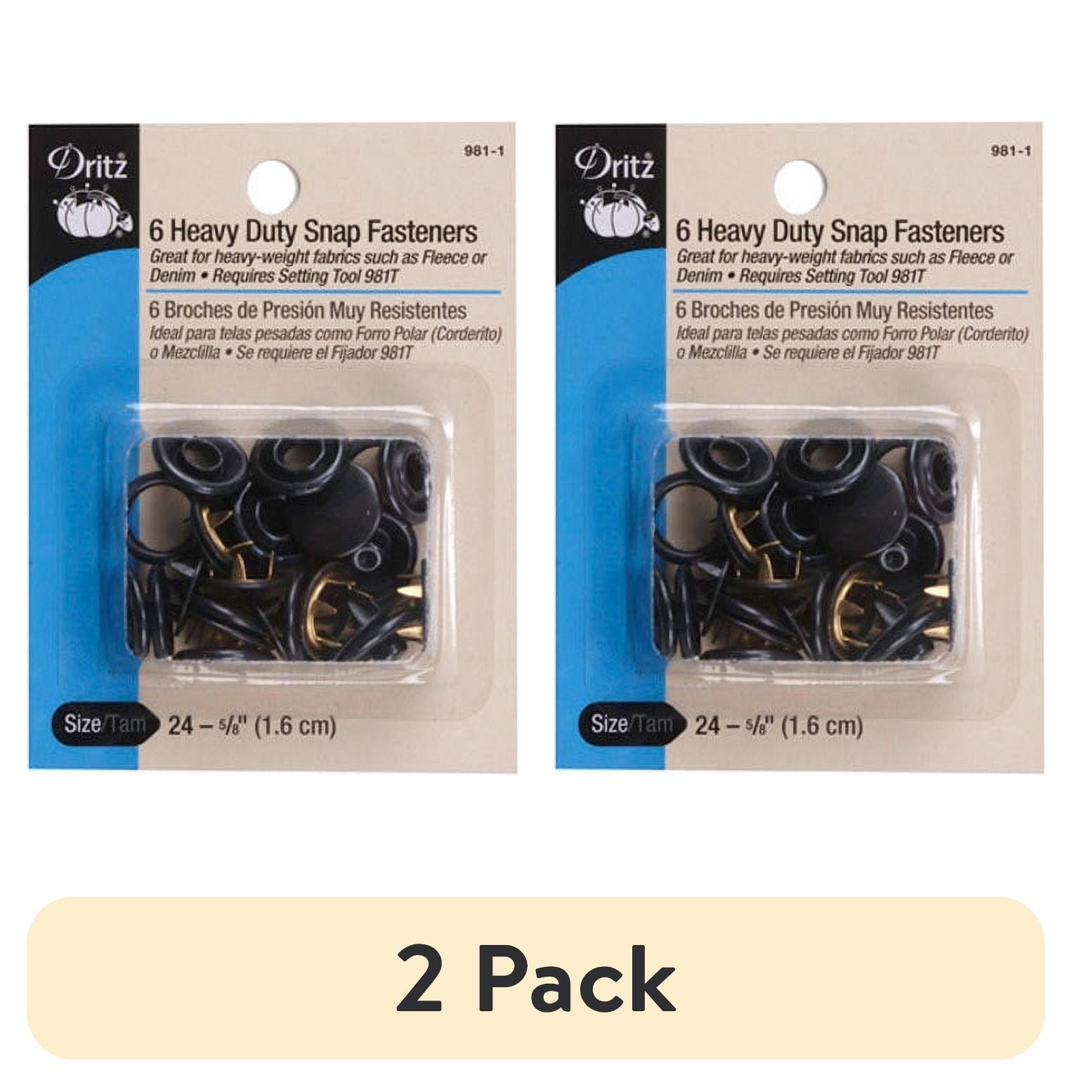 (2 pack) Heavy Duty Snaps: Black, 5/8 Inch, 6 Pieces - Walmart.com