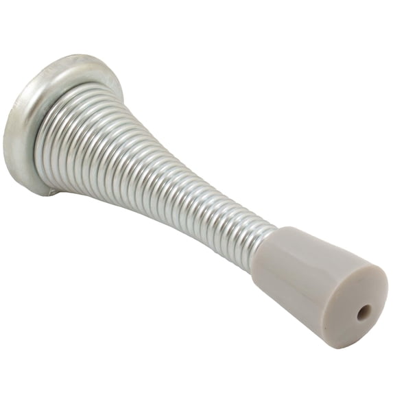 (2 pack) Heavy-Duty Spring Door Stop, 2-3/4 Inches, Satin Chrome by ...
