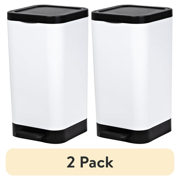 Joybos Bathroom Trash Can, White, 2-Pack - Walmart.com