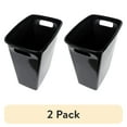 Hefty 8.8 Gallon Slim Black Trash Can with Handles for Office or ...
