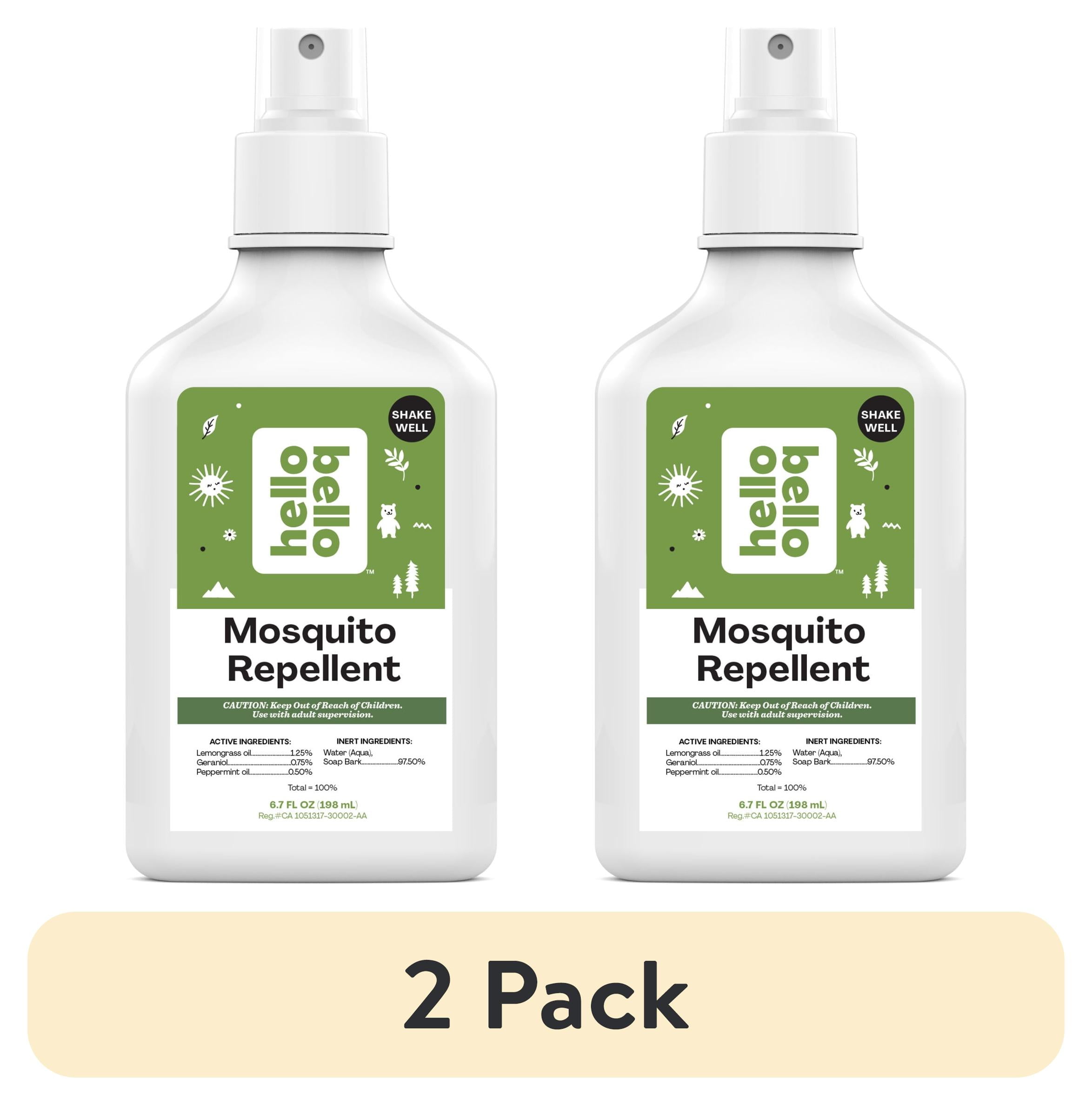 (2 pack) Hello Bello Mosquito Repellent, Made with Natural Lemongrass ...