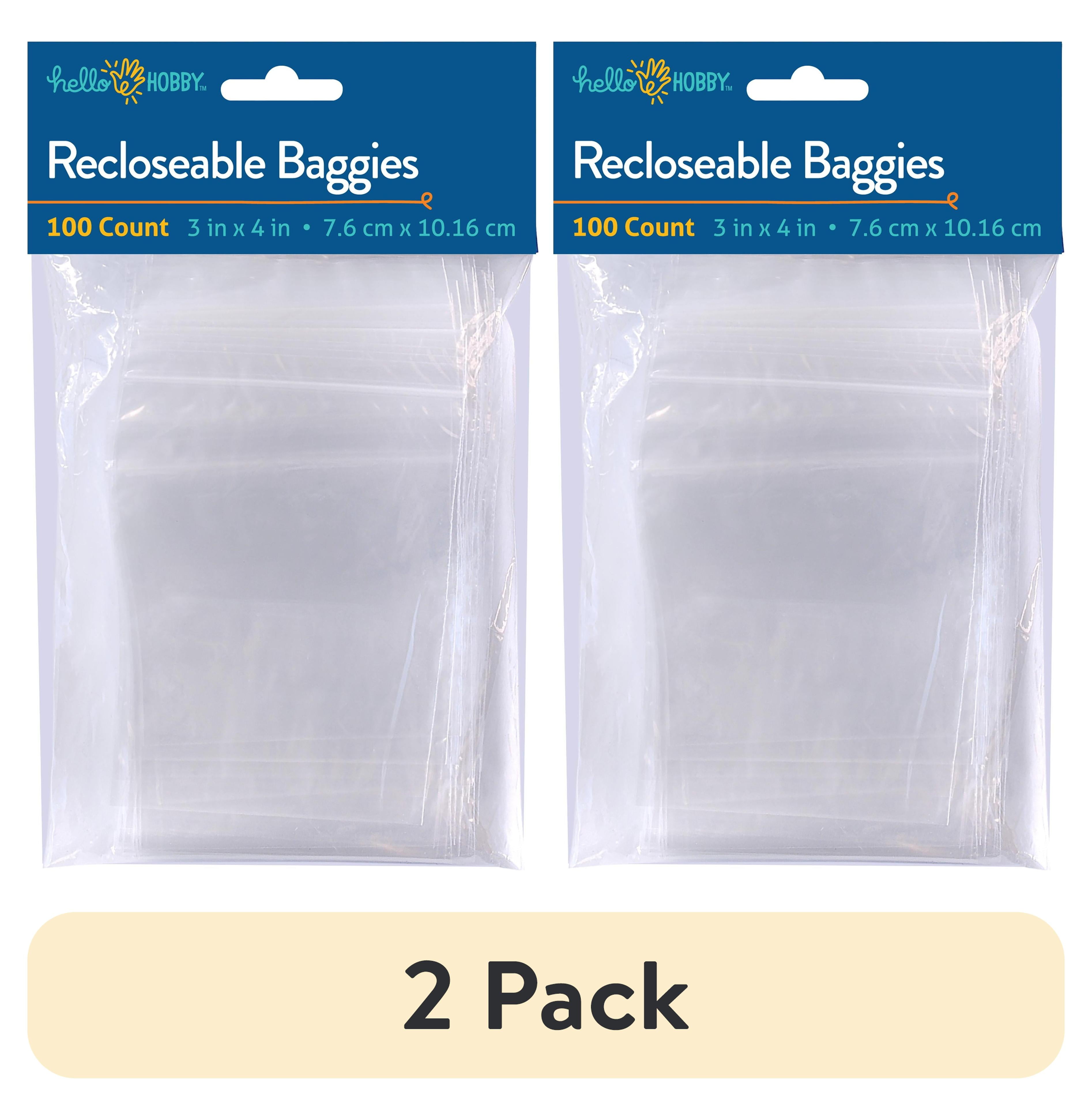 (2 pack) Hello Hobby - 3"x 4" Re-closable Plastic Bags for Jewelry and ...