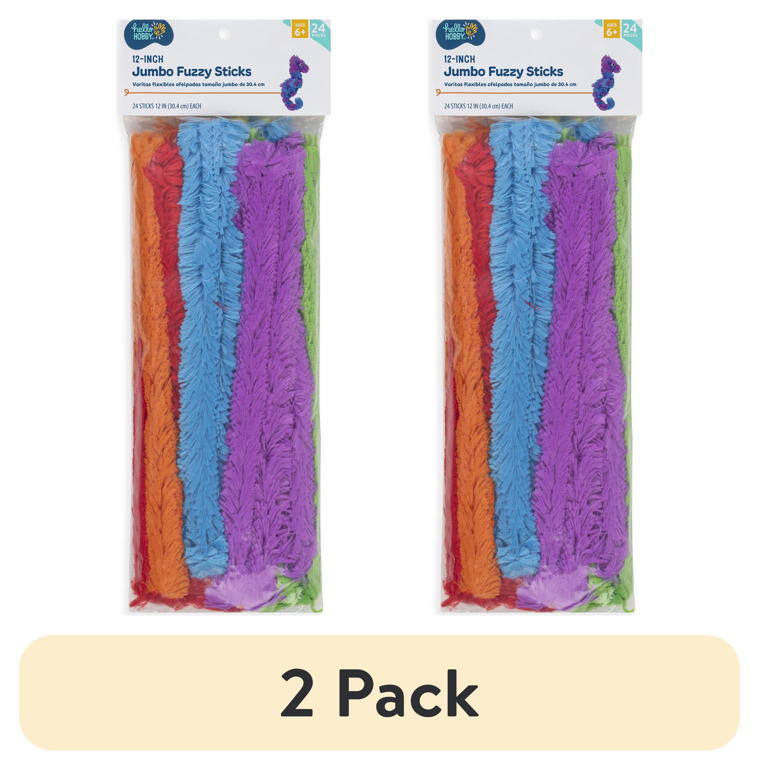 (2 pack) Hello Hobby Jumbo Fuzzy Craft Sticks, 24 Pieces - Walmart.com