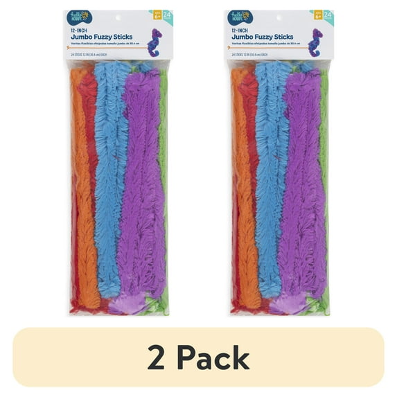 (2 pack) Hello Hobby Jumbo Fuzzy Craft Sticks, 24 Pieces - Walmart.com