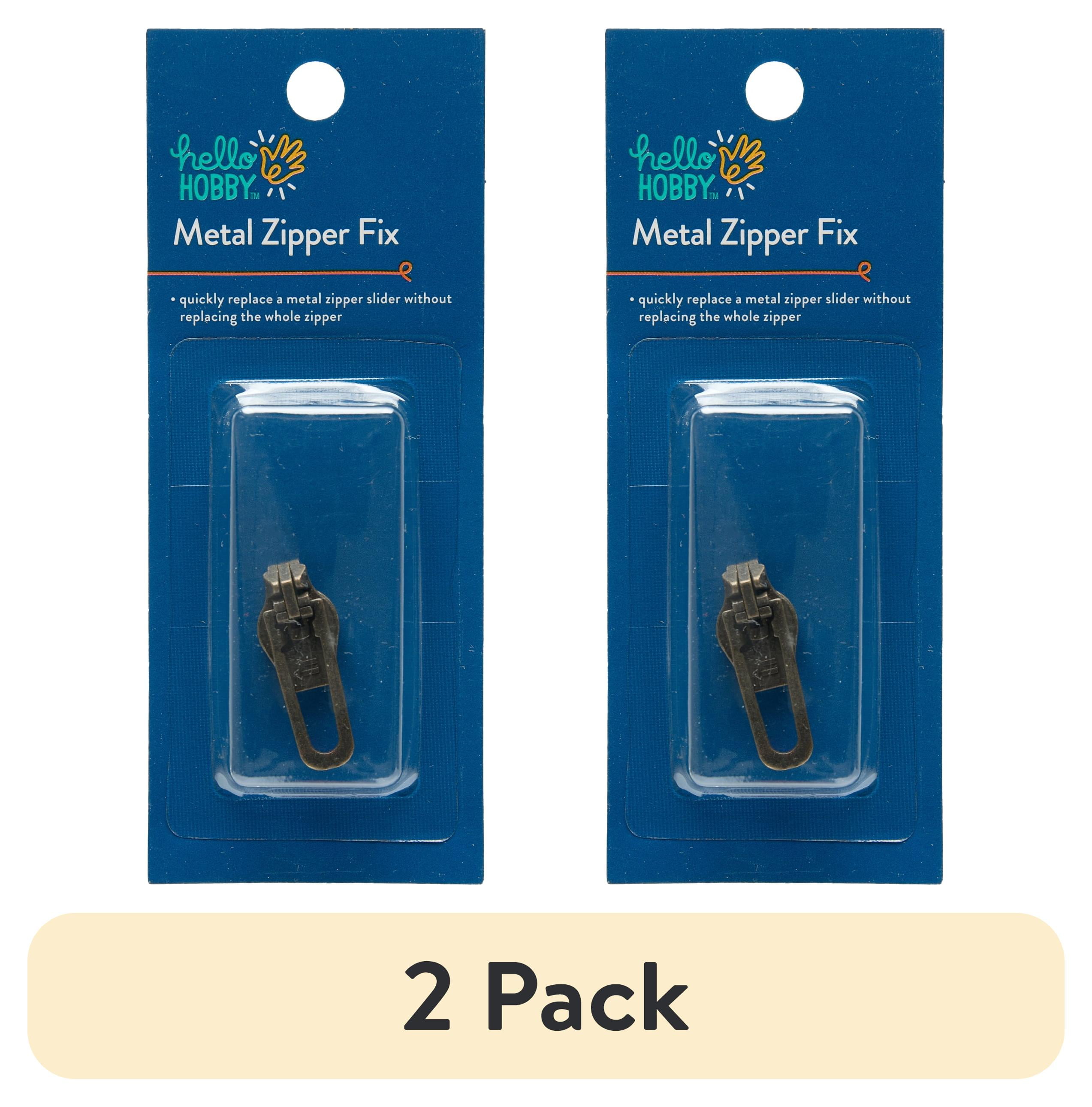 (2 pack) Hello Hobby Brass Metal Zipper Fix Sewing Fastener, 1 Count ...