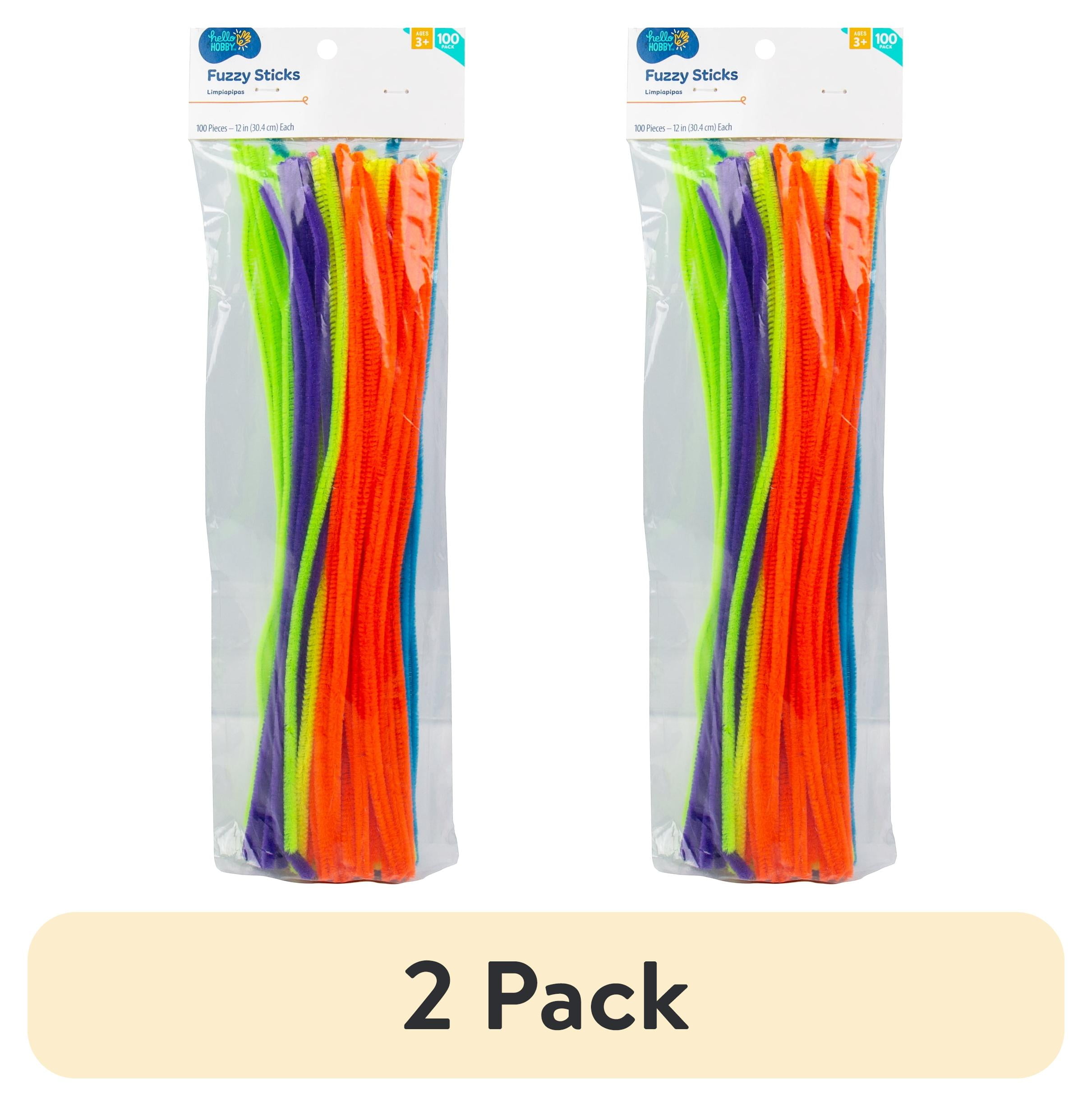 (2 pack) Hello Hobby Neon Fuzzy Sticks, 100-Pack - Walmart.com