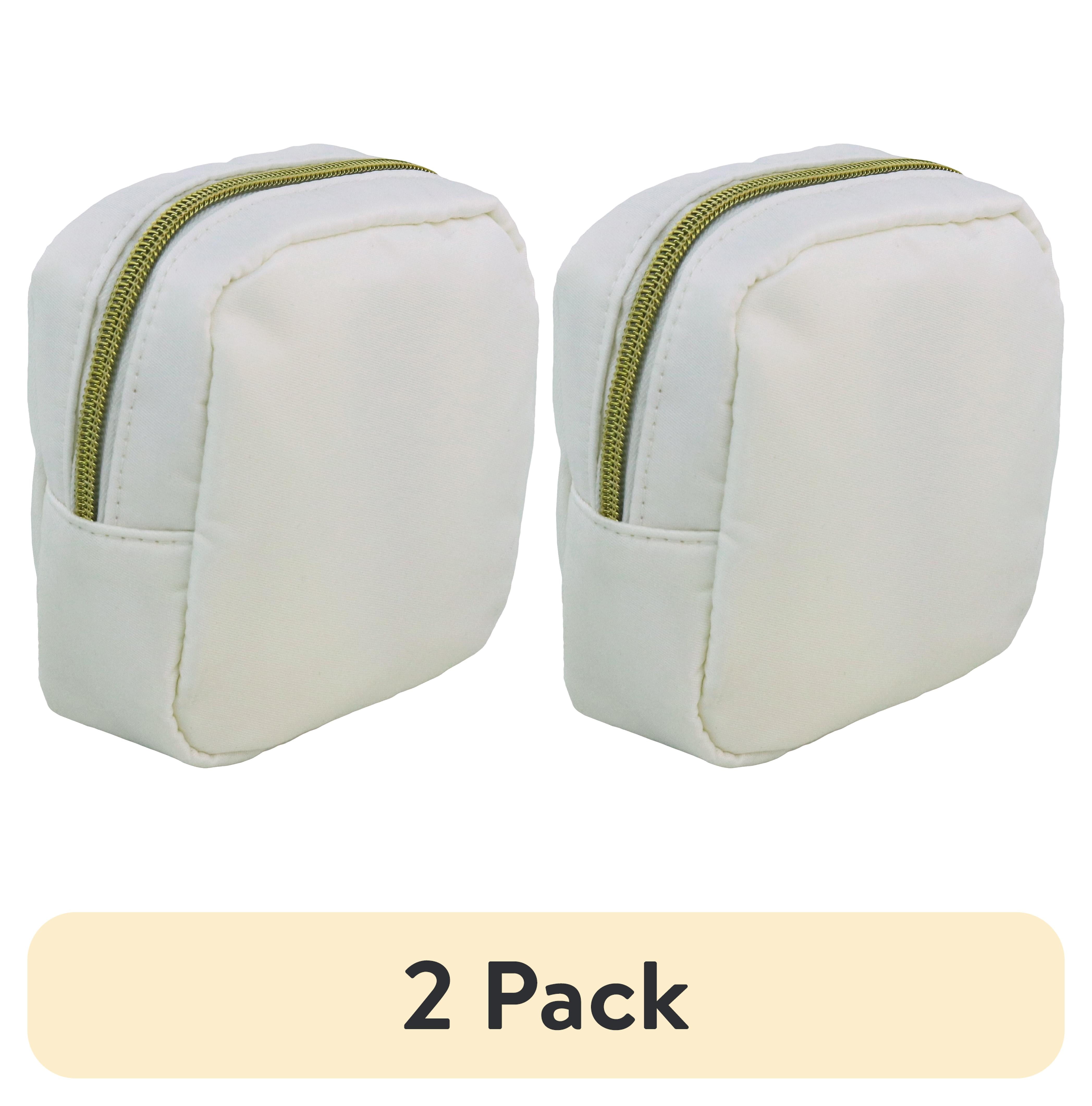 (2 pack) Hello Hobby Small Square Zippered Craft Storage Bag, White ...