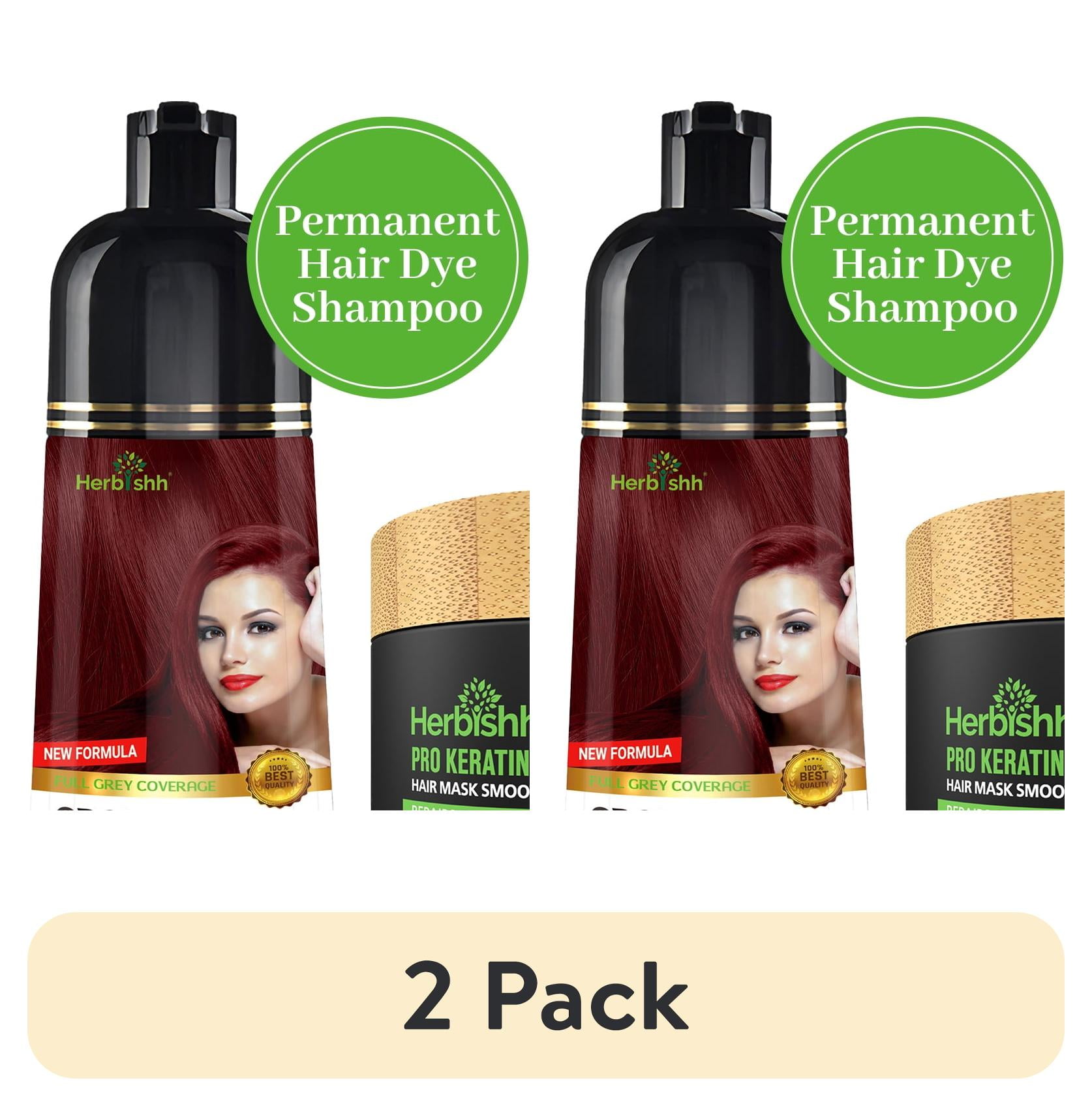 (2 pack) Herbishh Hair Color Shampoo for Grey Hair 500ml + Argan Hair ...