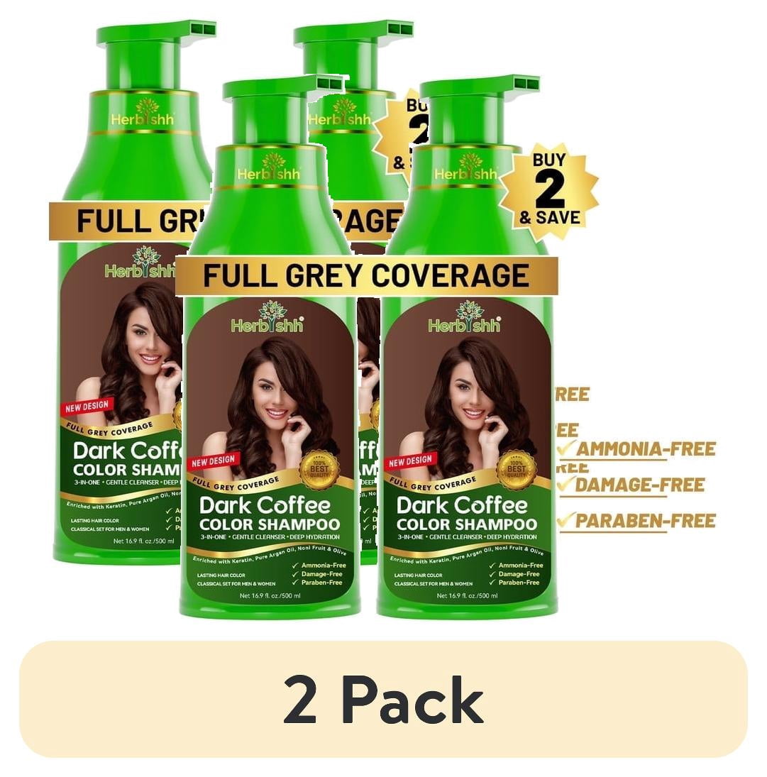 (2 pack) Herbishh Hair Color Shampoo - Magic Dye for Gray Hair, Lasting ...