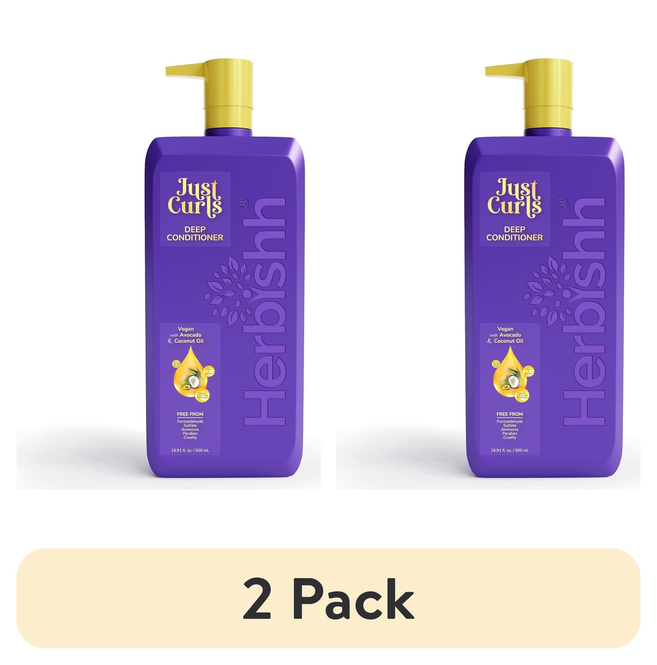 (2 pack) Herbishh Just Curls Deep Conditioner with Avocado & Coconut ...