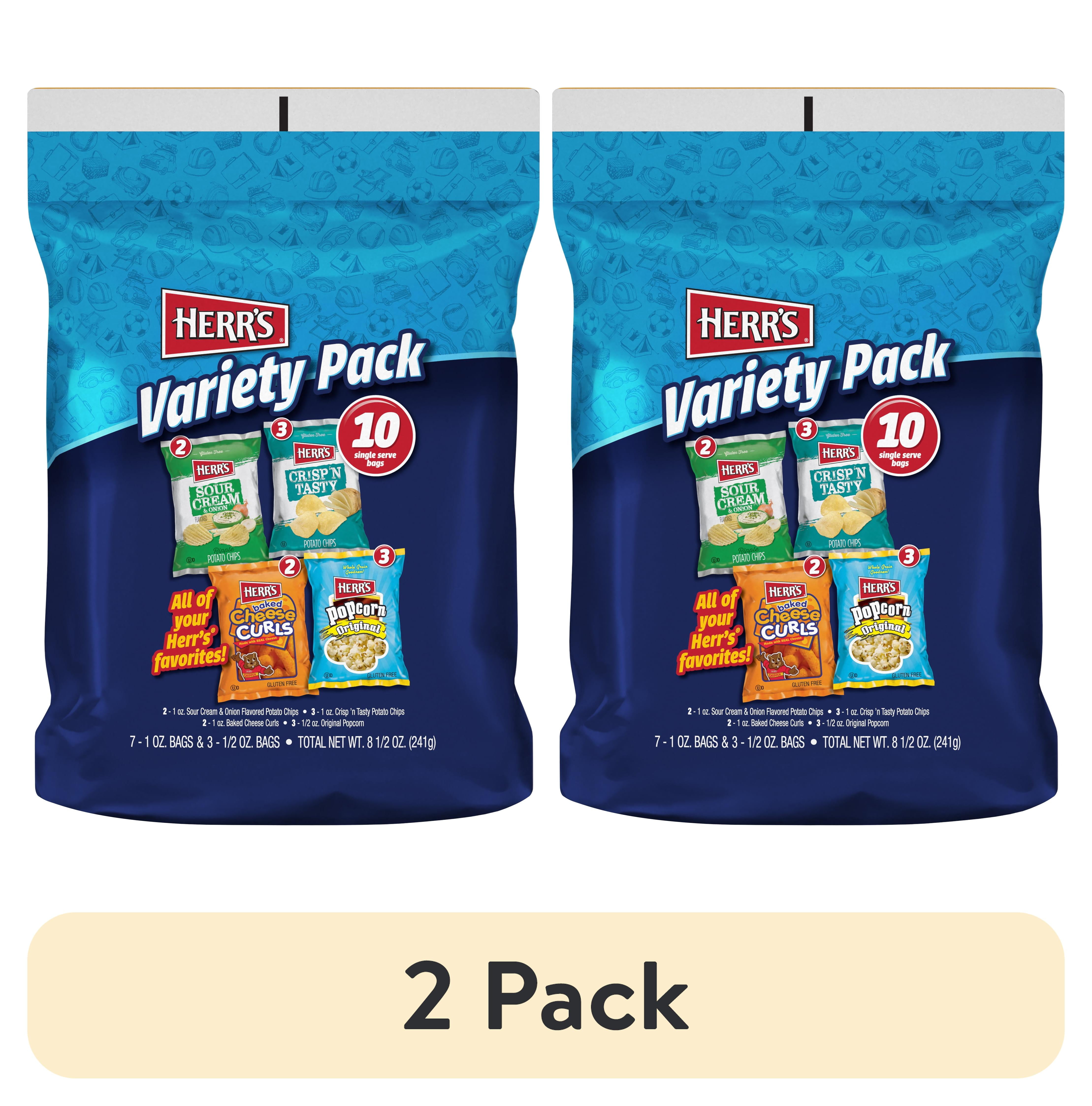 (2 pack) Herr's Variety Snack Pack- 10 Count - Walmart.com