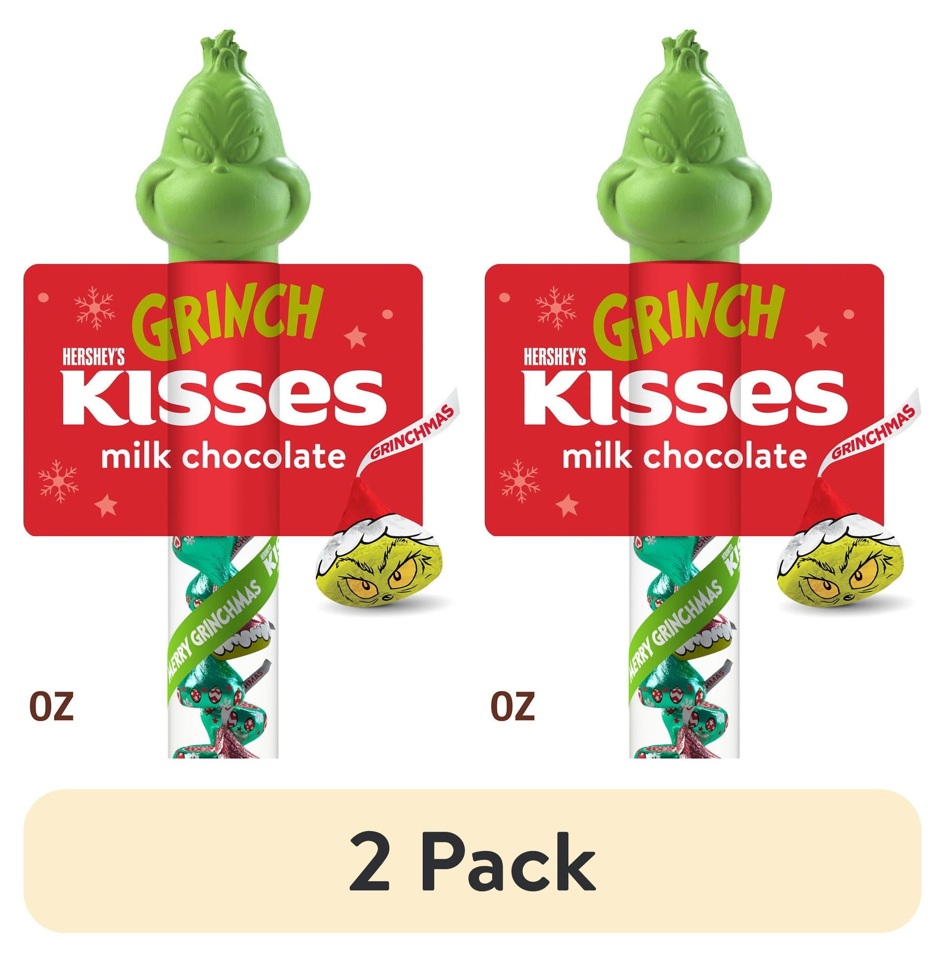 (2 pack) Hershey's Kisses Grinch Milk Chocolate Christmas Candy ...