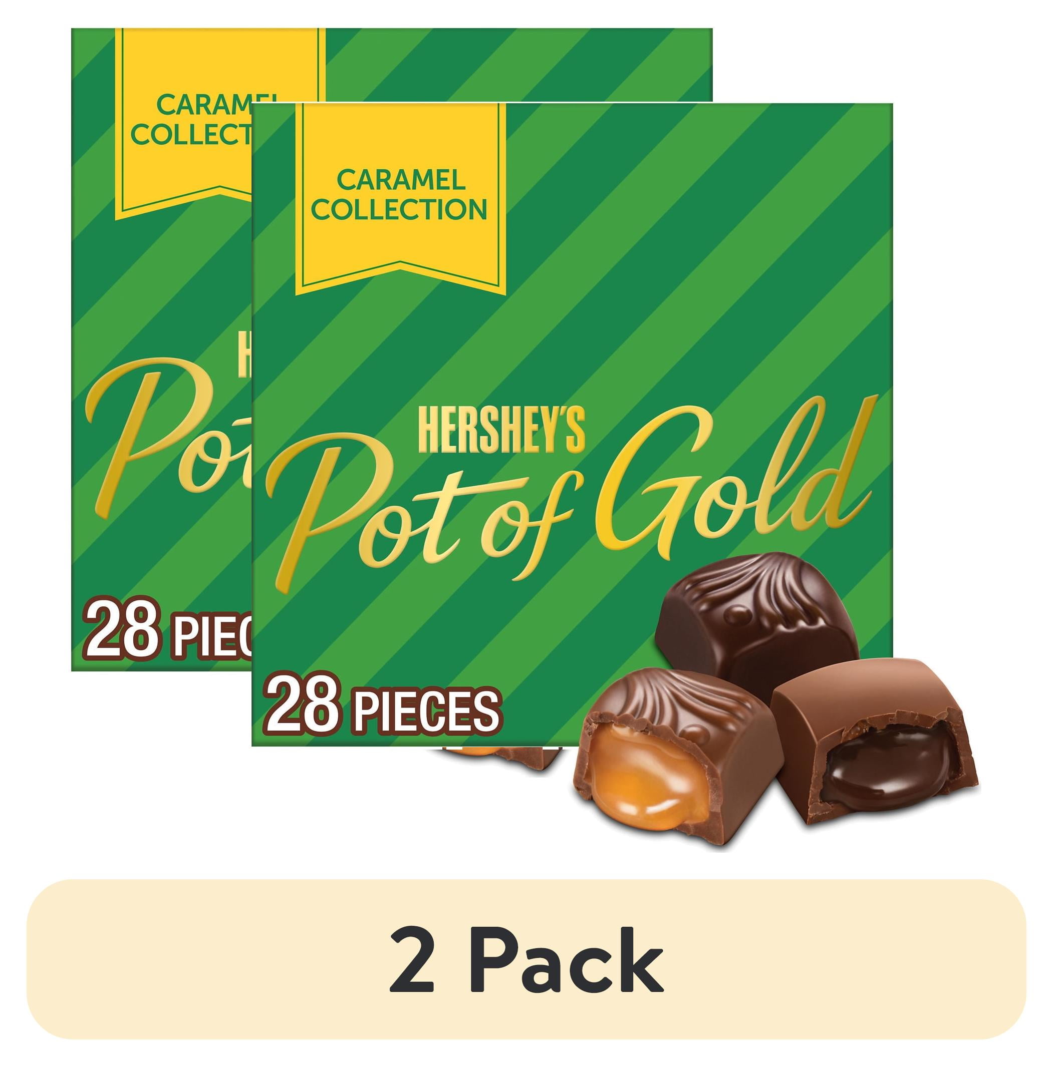 (2 pack) Hershey's Pot of Gold Assorted Caramel Christmas Candy, Gift ...