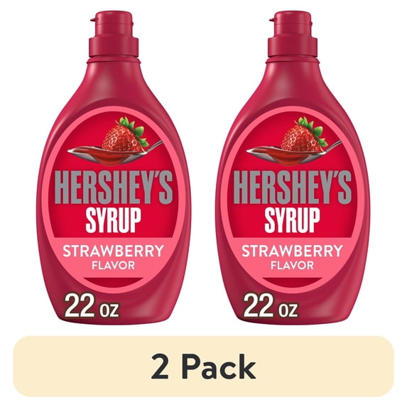 (2 pack) Hershey's Strawberry Flavored Syrup, Bottle 22 oz - Walmart.com