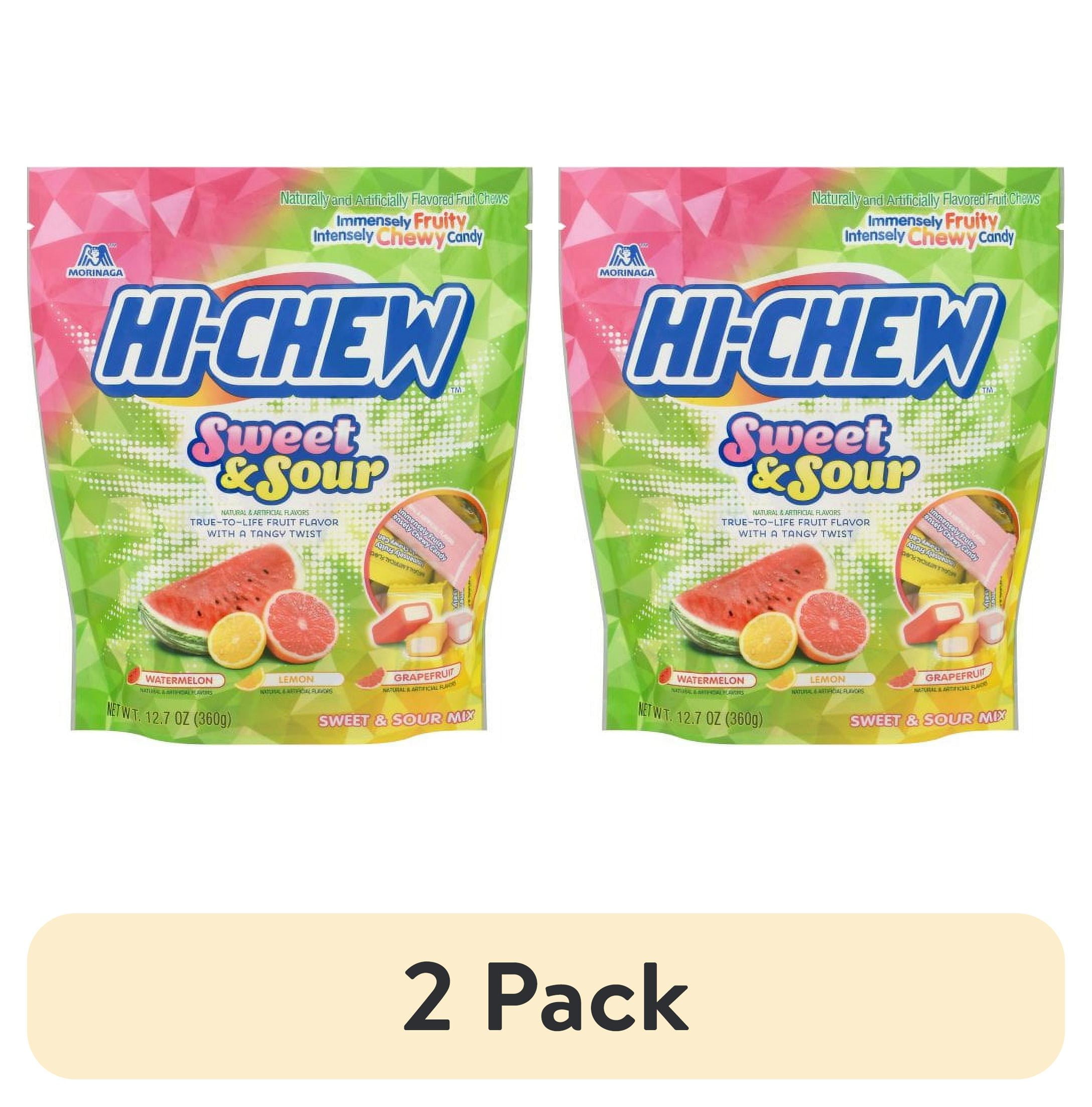 (2 pack) Hi-Chew Sweet & Sour Mix Chewy Candy, 12.7 oz, Bag - Walmart.com