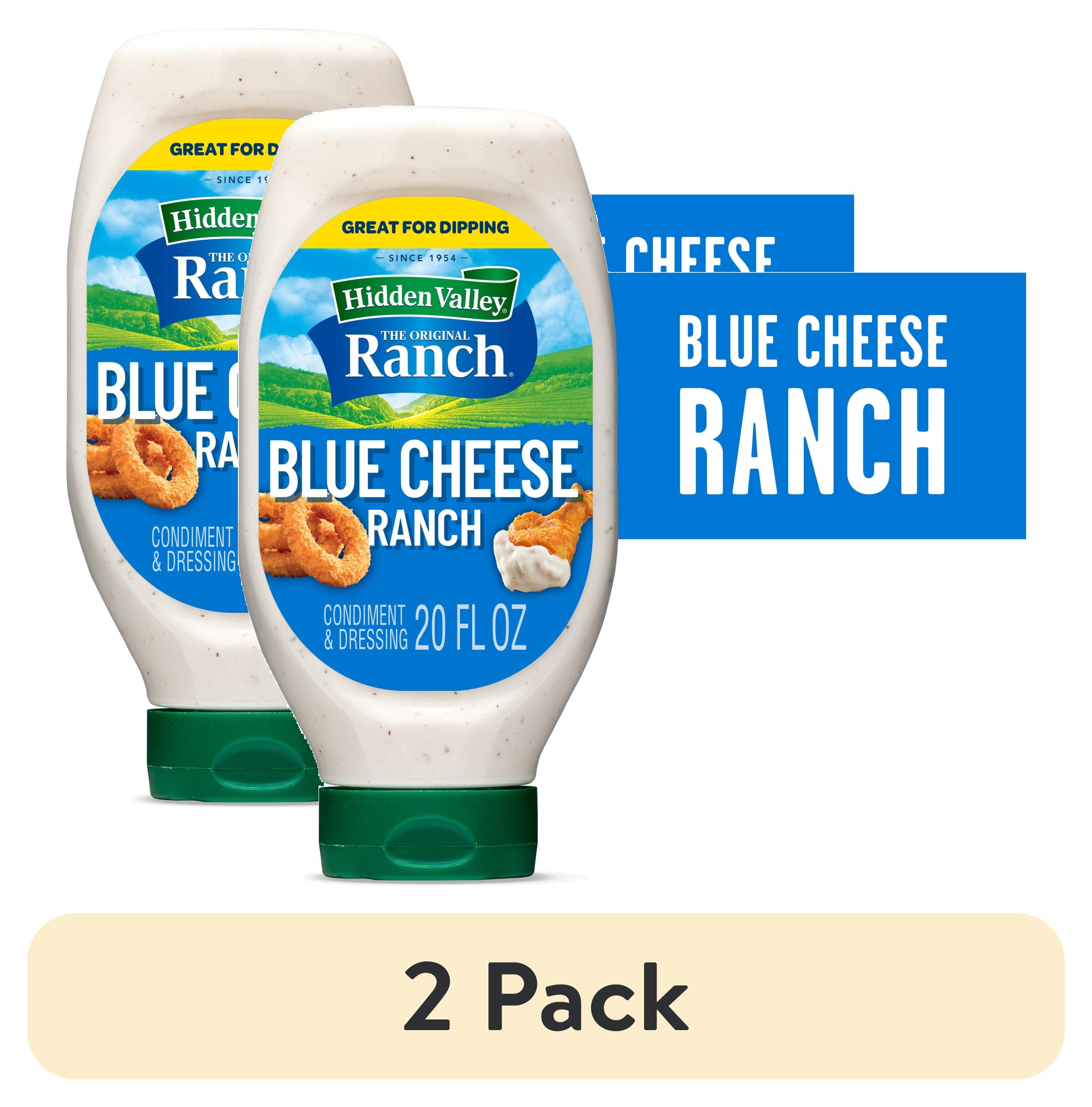 (2 pack) Hidden Valley Blue Cheese Ranch Condiment and Dressing, Easy ...