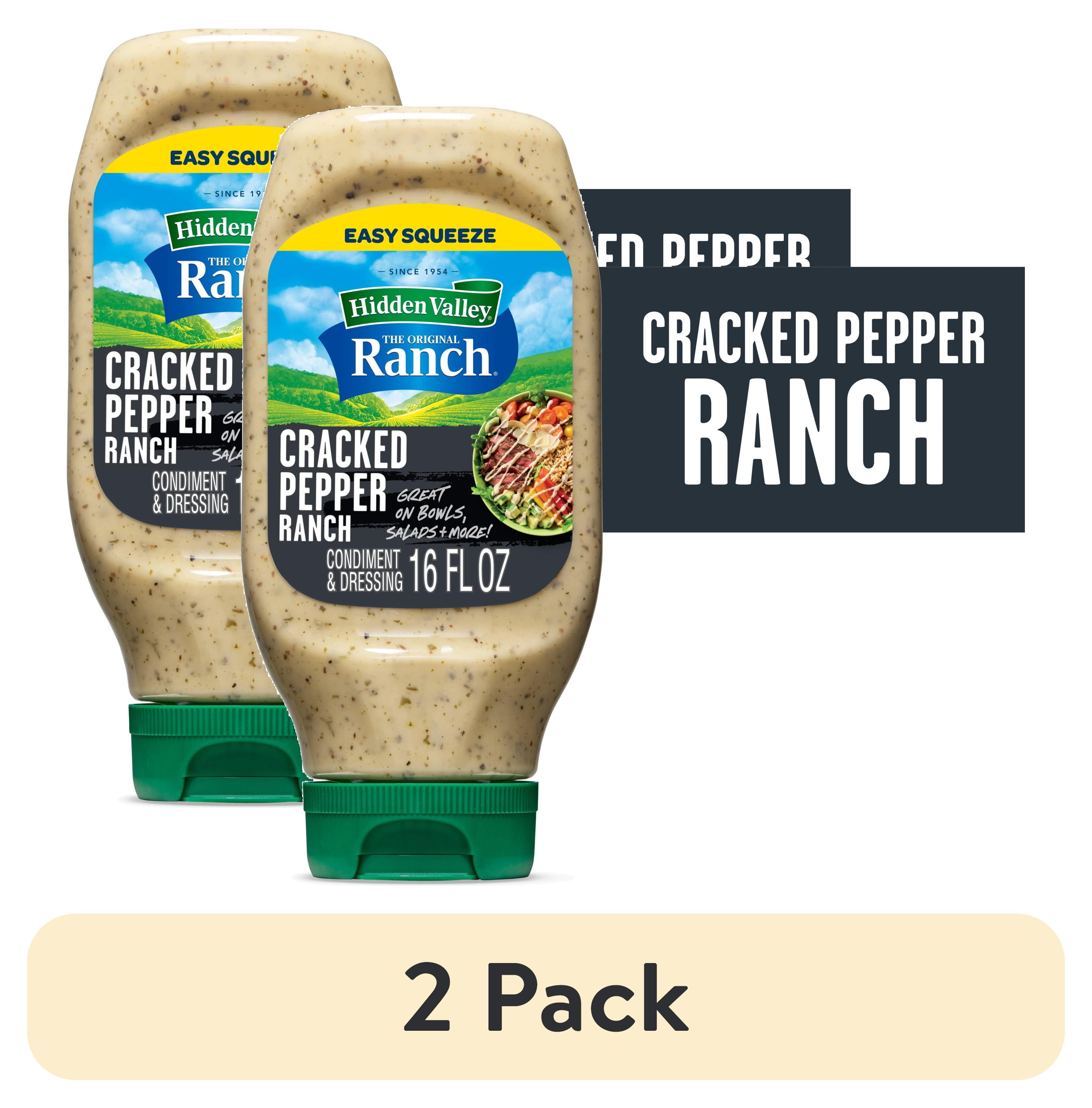 (2 pack) Hidden Valley Cracked Pepper Ranch Condiment and Dressing ...