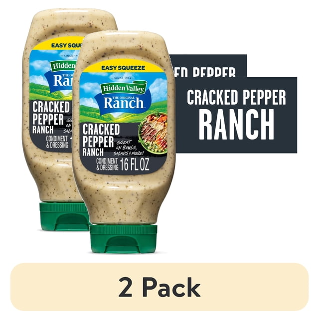 (2 pack) Hidden Valley Cracked Pepper Ranch Condiment and Dressing ...