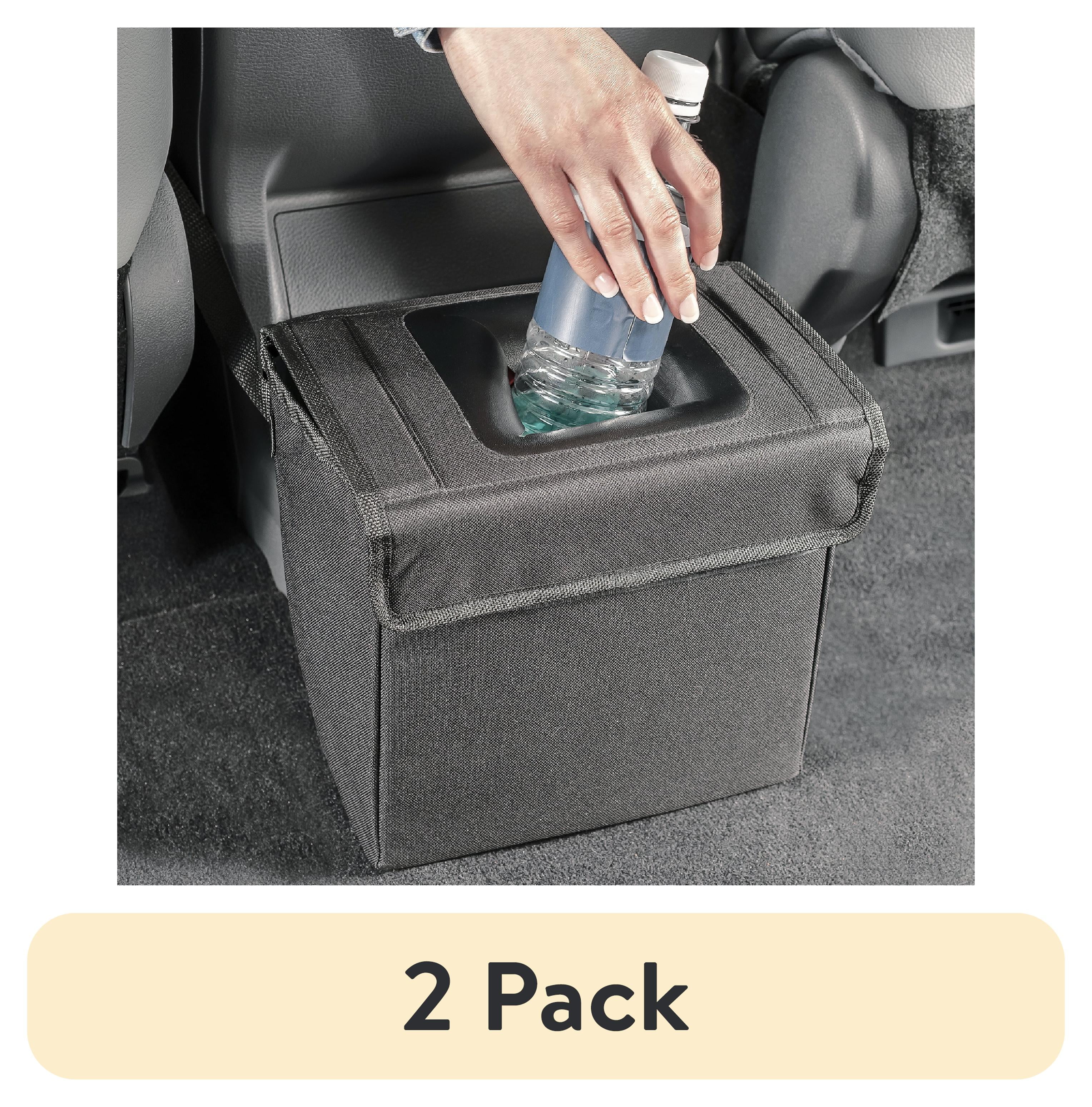(2 pack) High Road Car Trash Can with Removable Lid and Waterproof ...