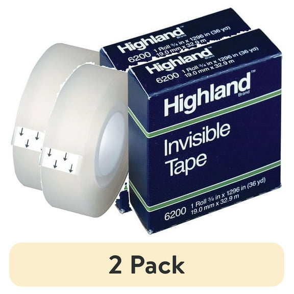 "Business Source Invisible Tape, 3/4""x1000"", Easy to Apply, Resists ...
