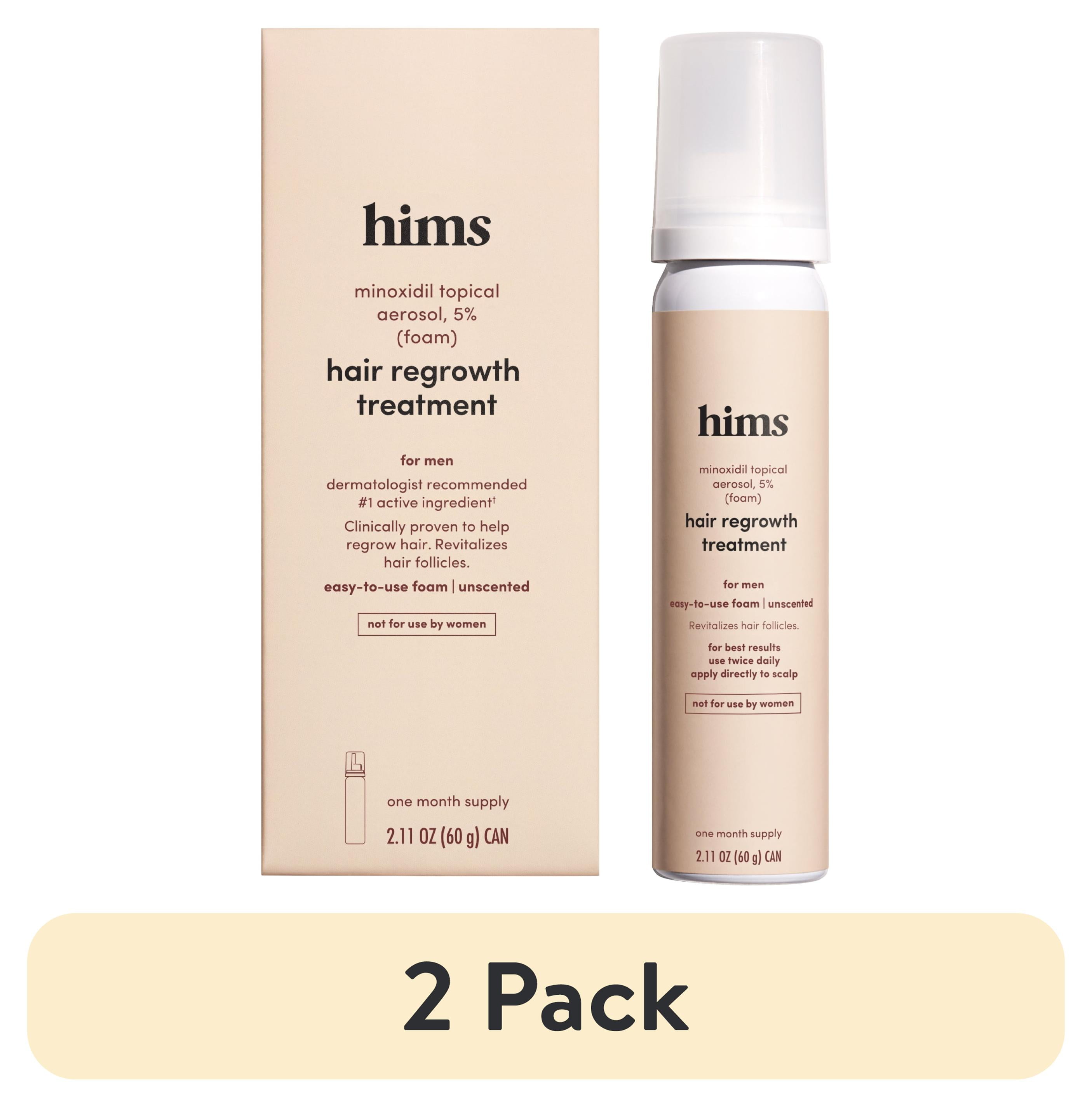 (2 pack) hims Extra Strength Hair Regrowth Treatment for Men with 5% ...