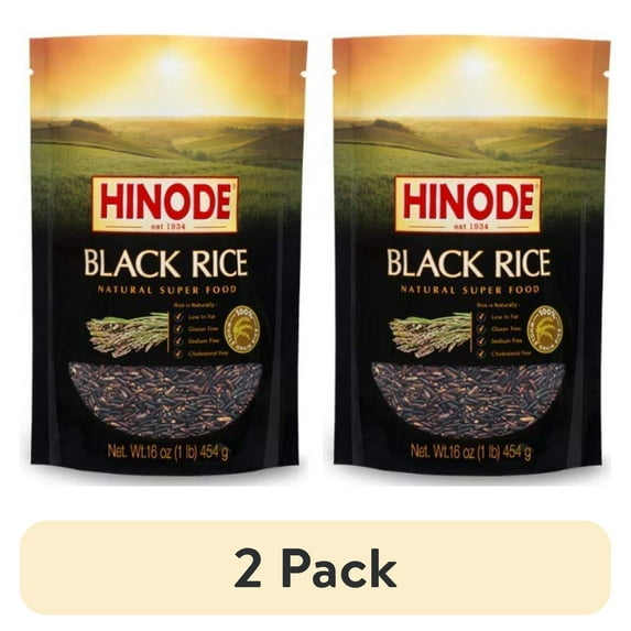 (2 pack) Hinode Sunfoods Black Rice 16 oz - Walmart.com
