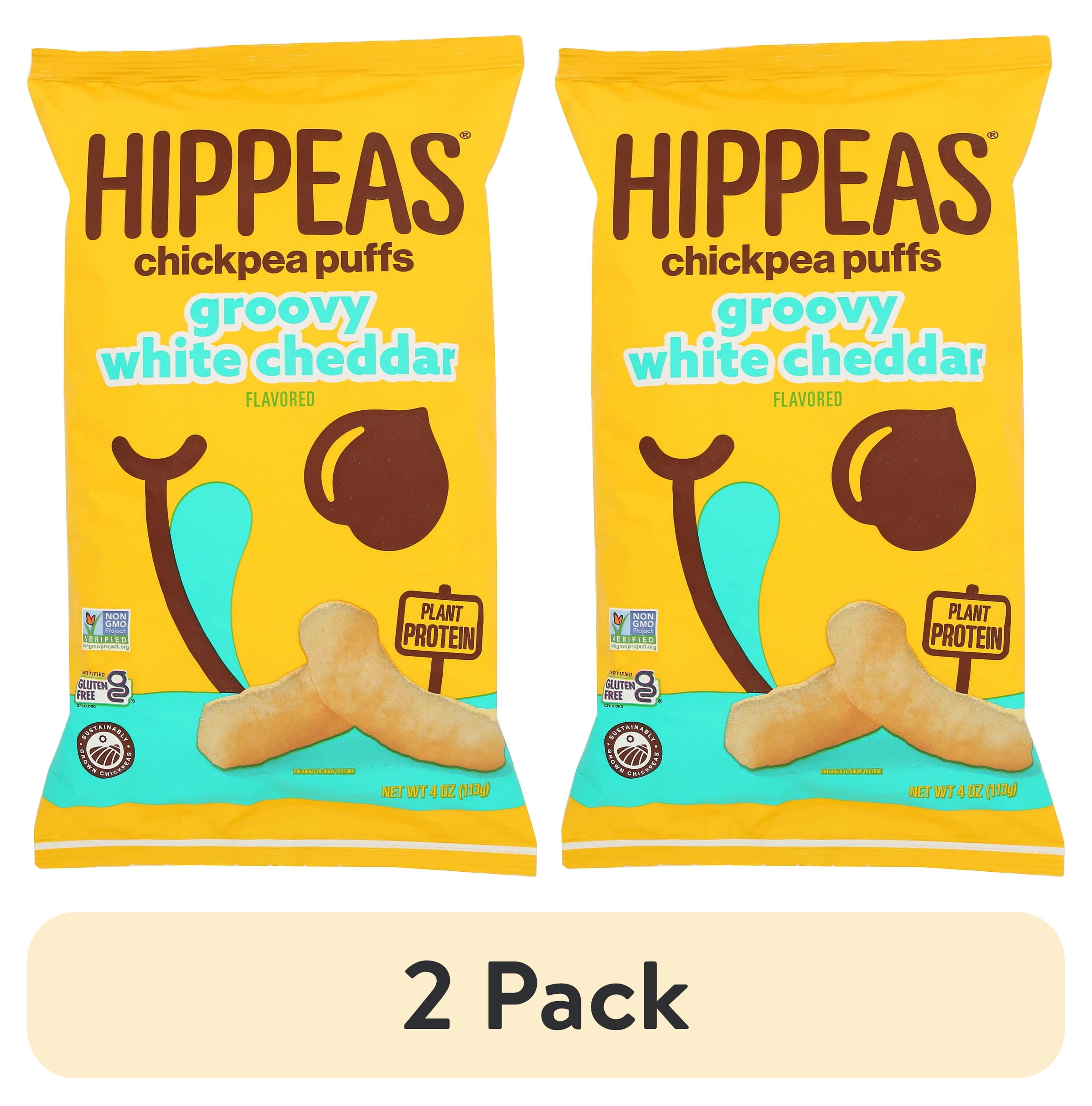 (2 pack) Hippeas Chickpea Puffs, Groovy White Cheddar, 4 GHH1Ounce ...