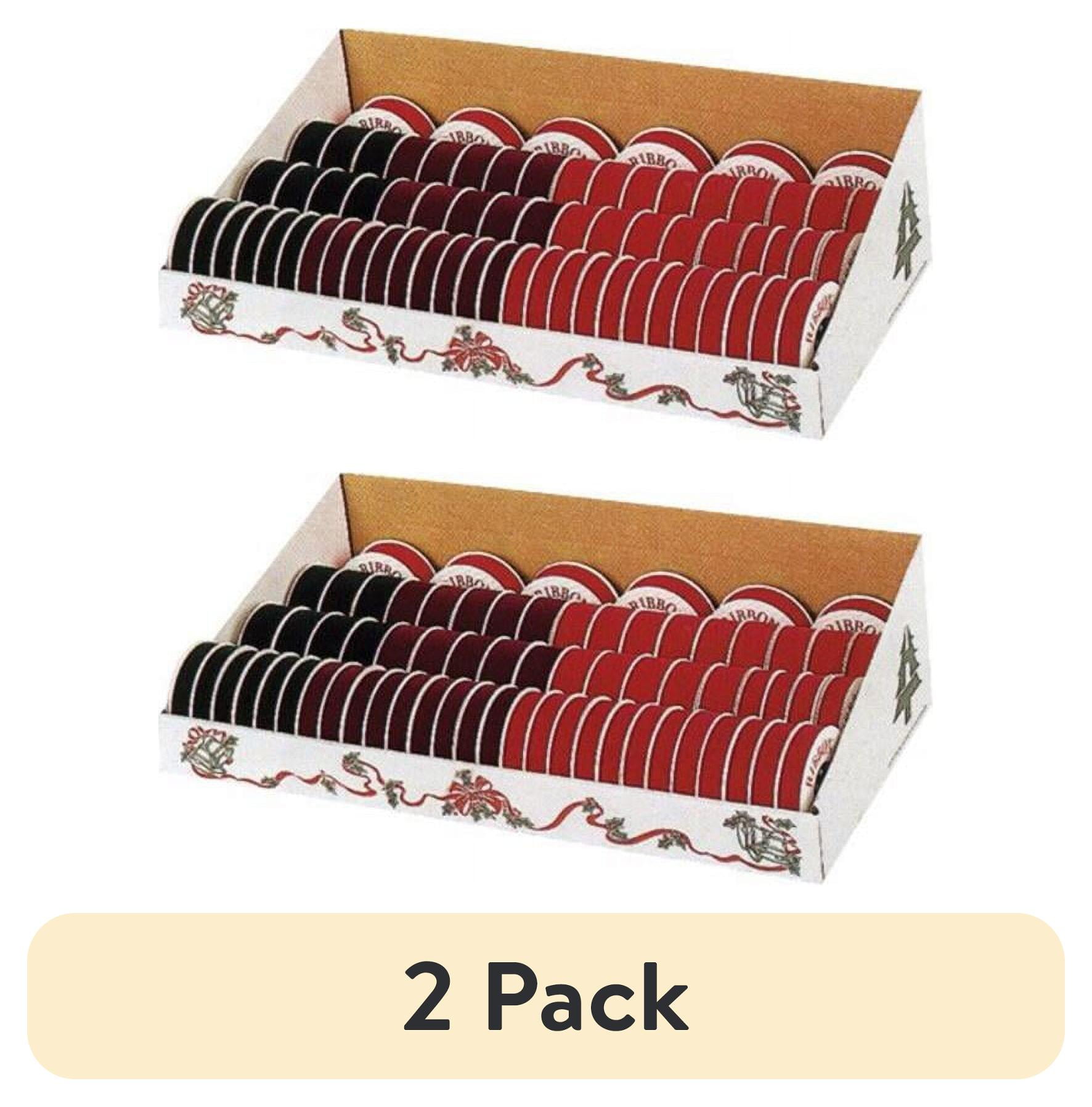 (2 pack) Holiday Trims Burgundy & Red Ribbon Display Christmas Decor ...
